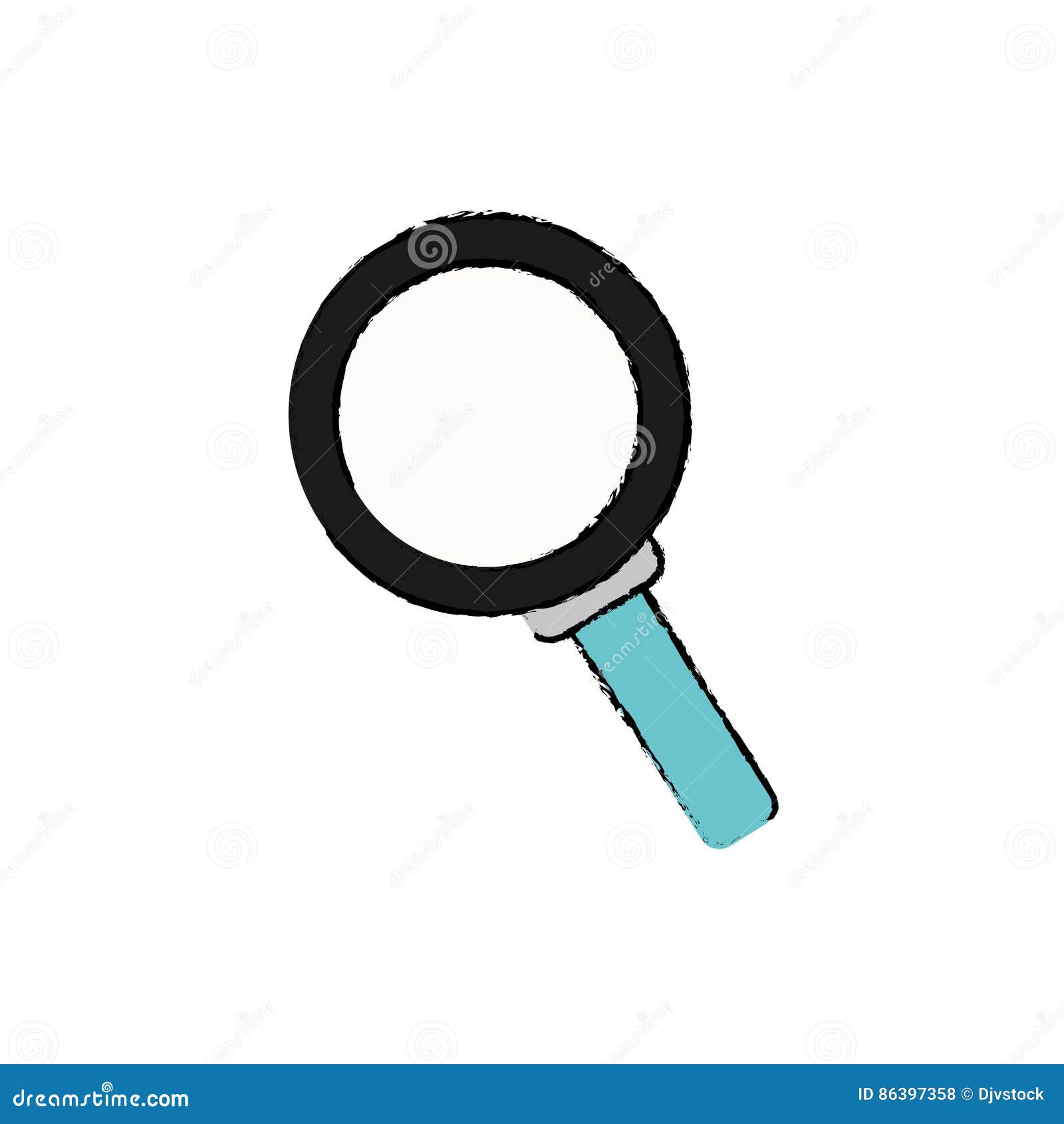 Lupe magnifying glass stock illustration. Illustration of draw - 86397358