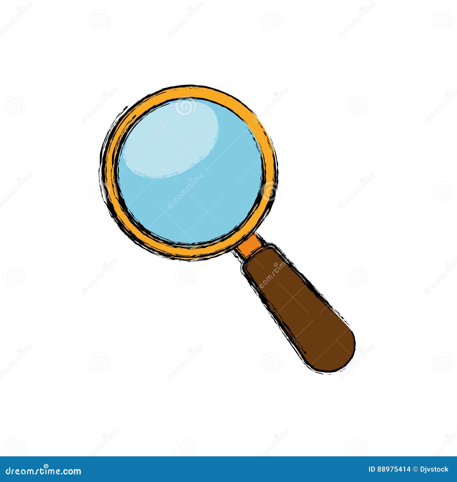 Lupe magnifying glass stock illustration. Illustration of isolated ...
