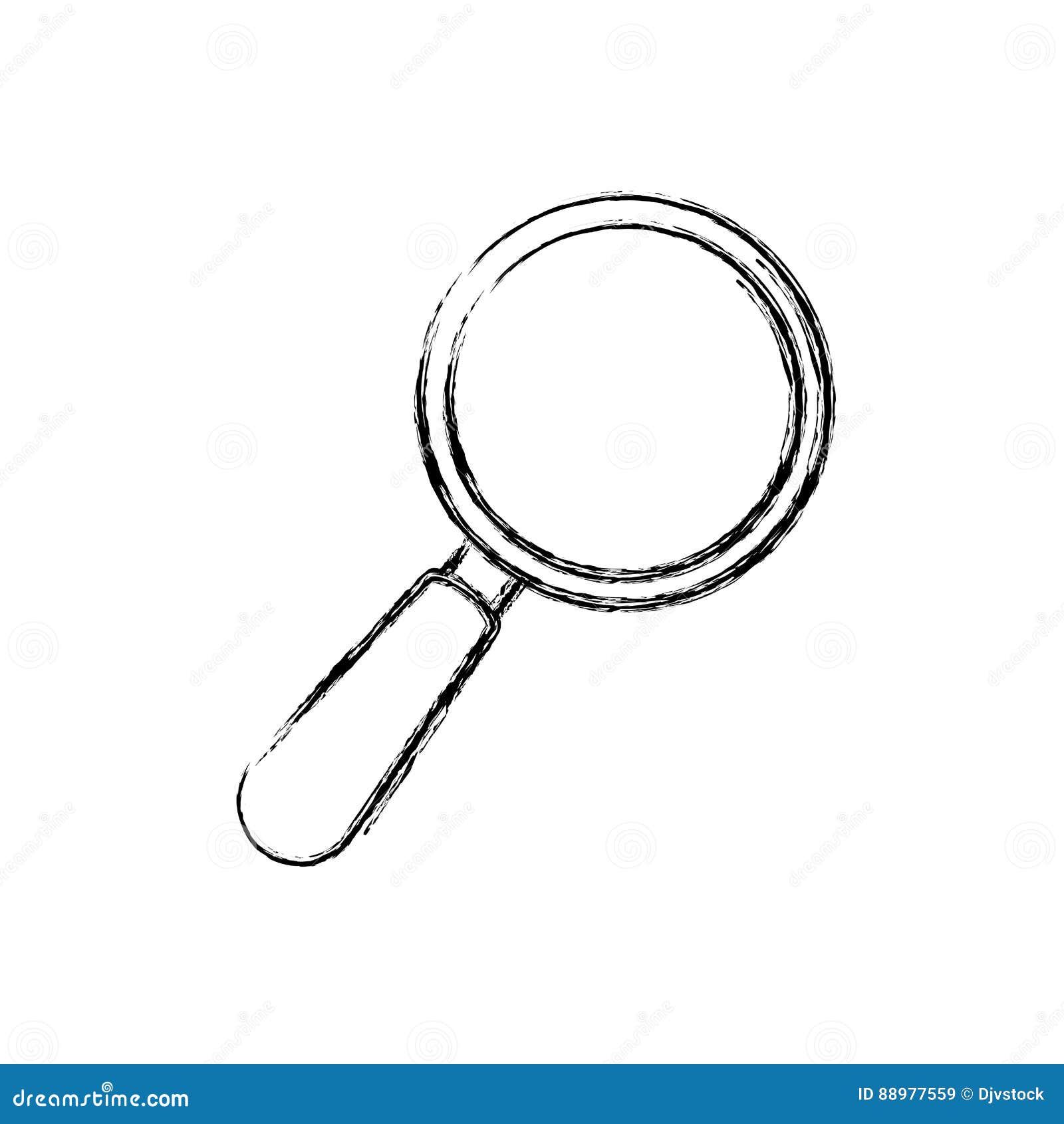 Lupe. Magnifying Glass On White. Vector Illustration | CartoonDealer ...