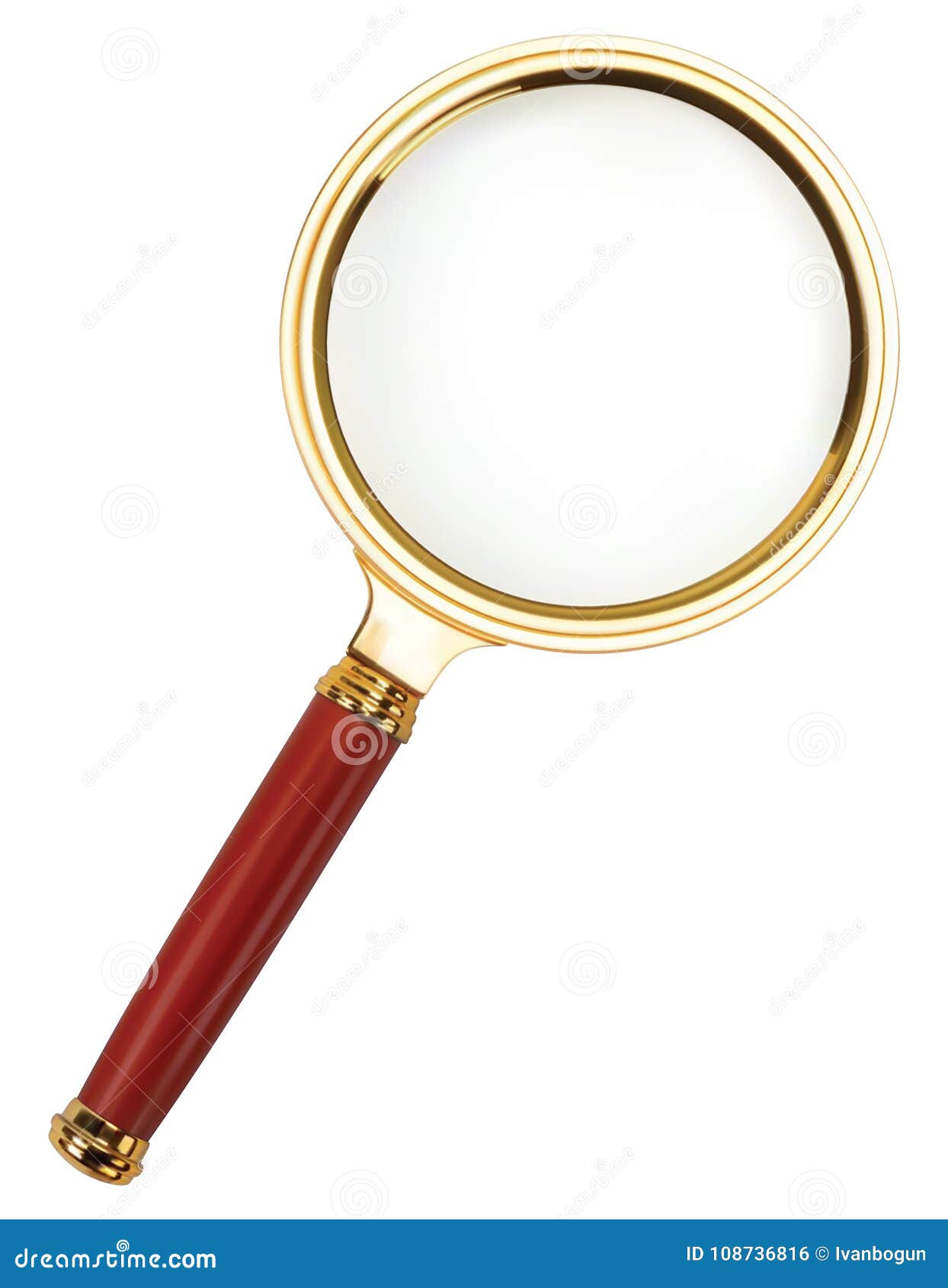 Lupe. Magnifying Glass on White Stock Vector - Illustration of ...