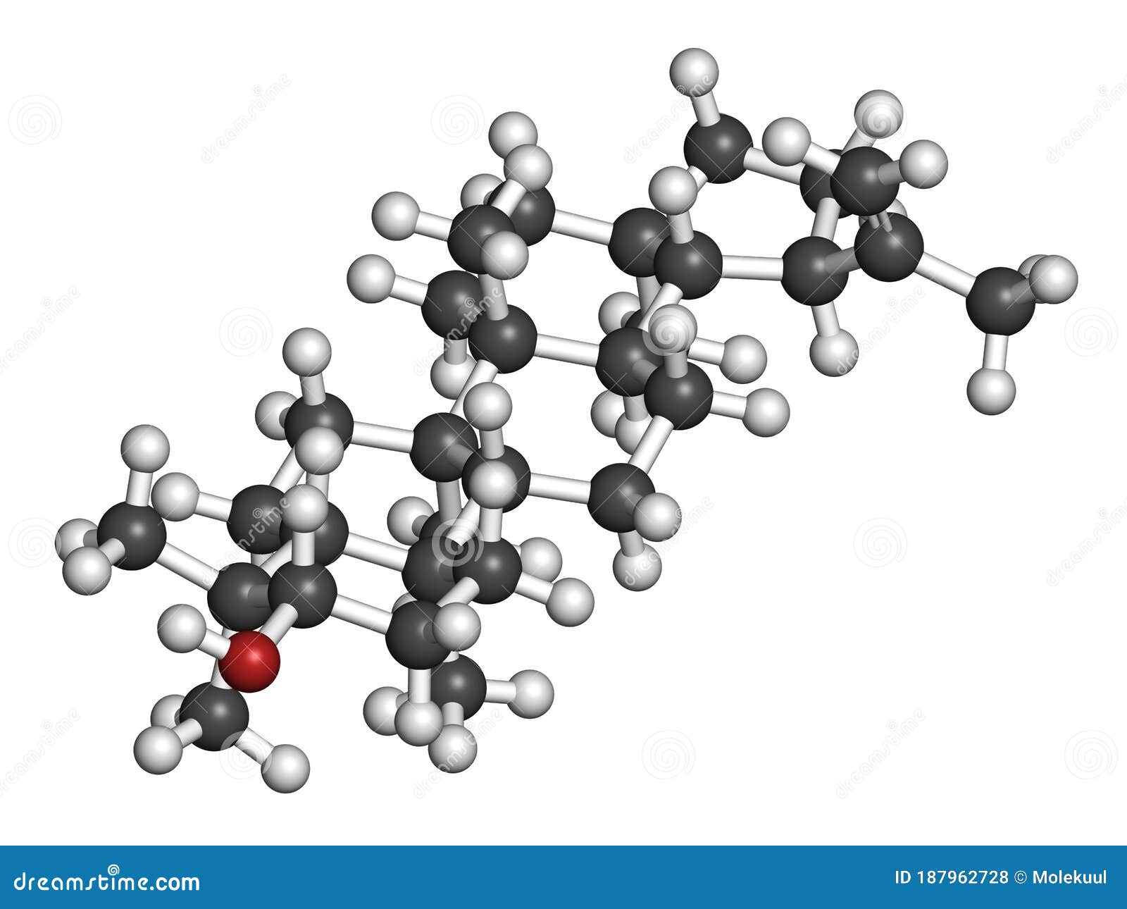 Lupeol Molecule. 3D Rendering. Atoms are Represented As Spheres with ...