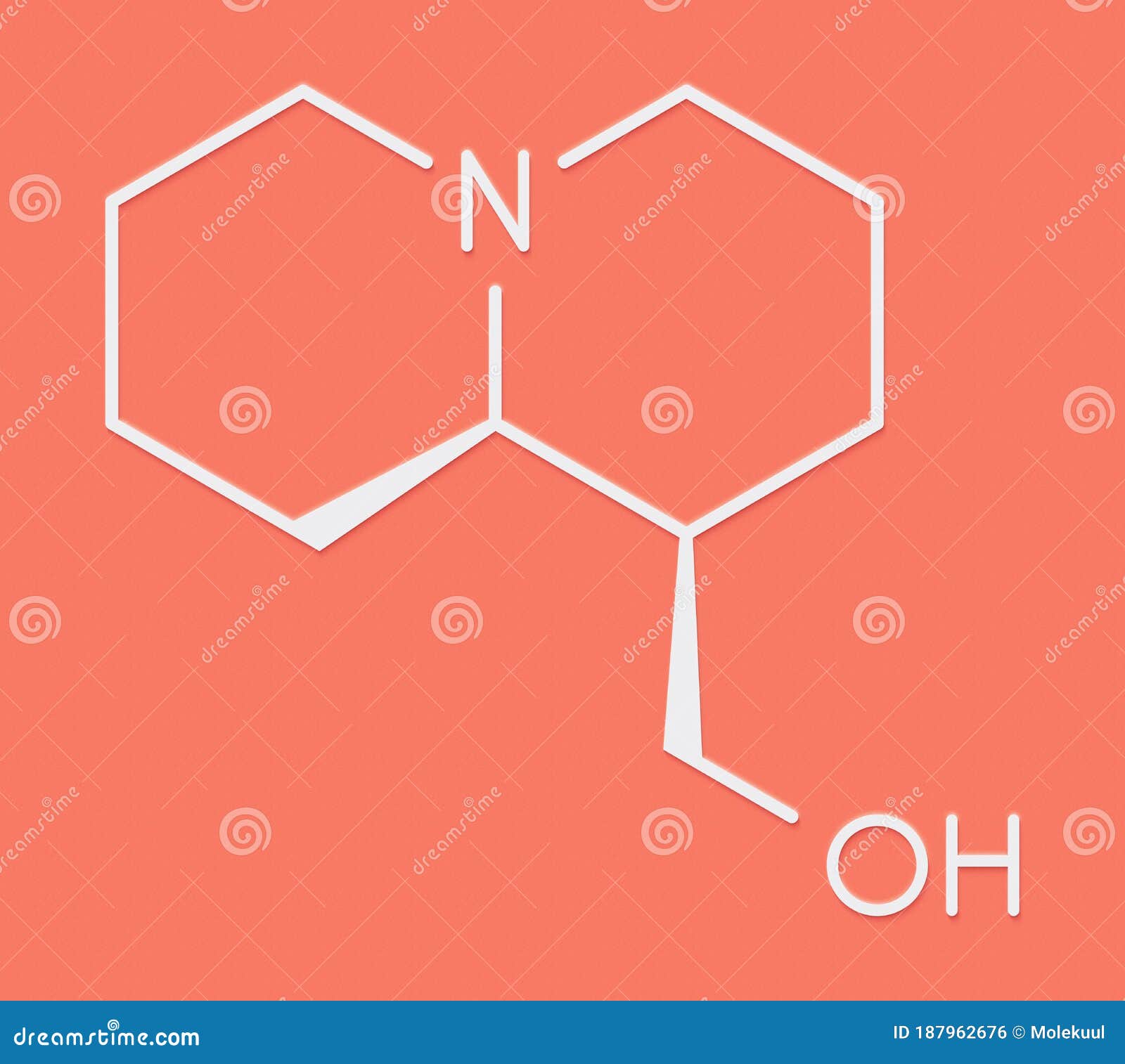 Lupinine Lupin Alkaloid Molecule. Skeletal Formula. Stock Illustration ...