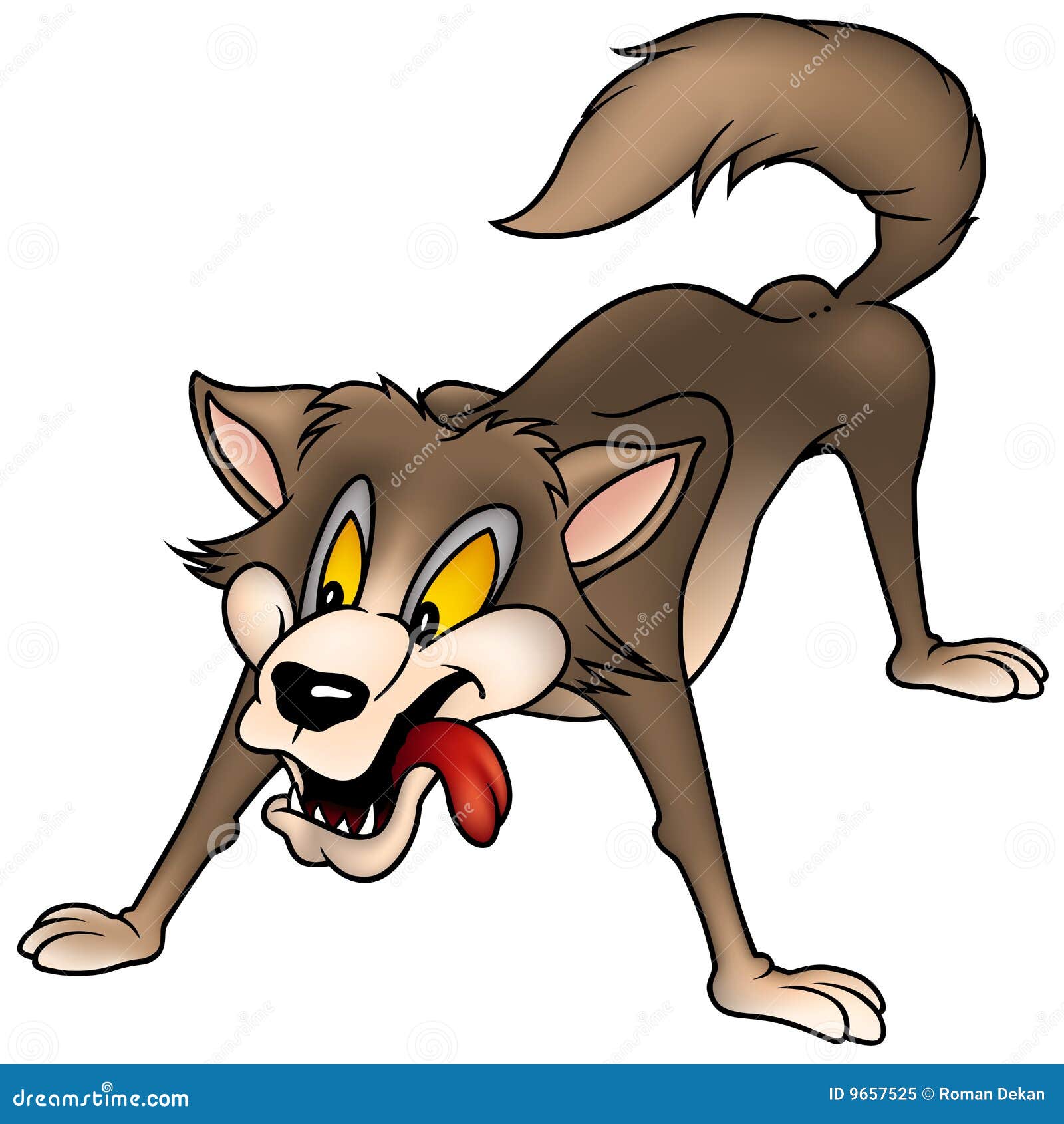 Lupo illustrazione vettoriale. Illustrazione di pittura - 9657525