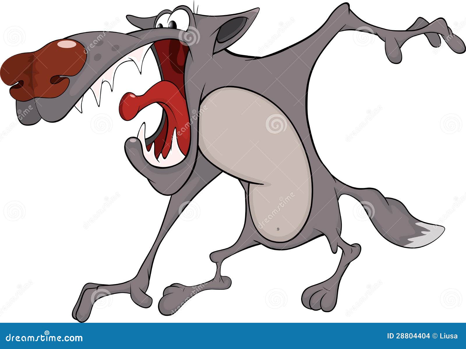Lupo. Fumetto illustrazione vettoriale. Illustrazione di muso - 28804404