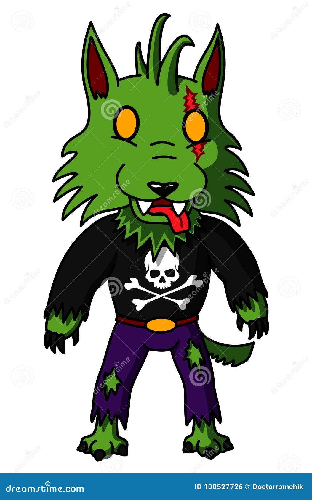 Lupo mannaro dello zombie illustrazione vettoriale. Illustrazione di ...