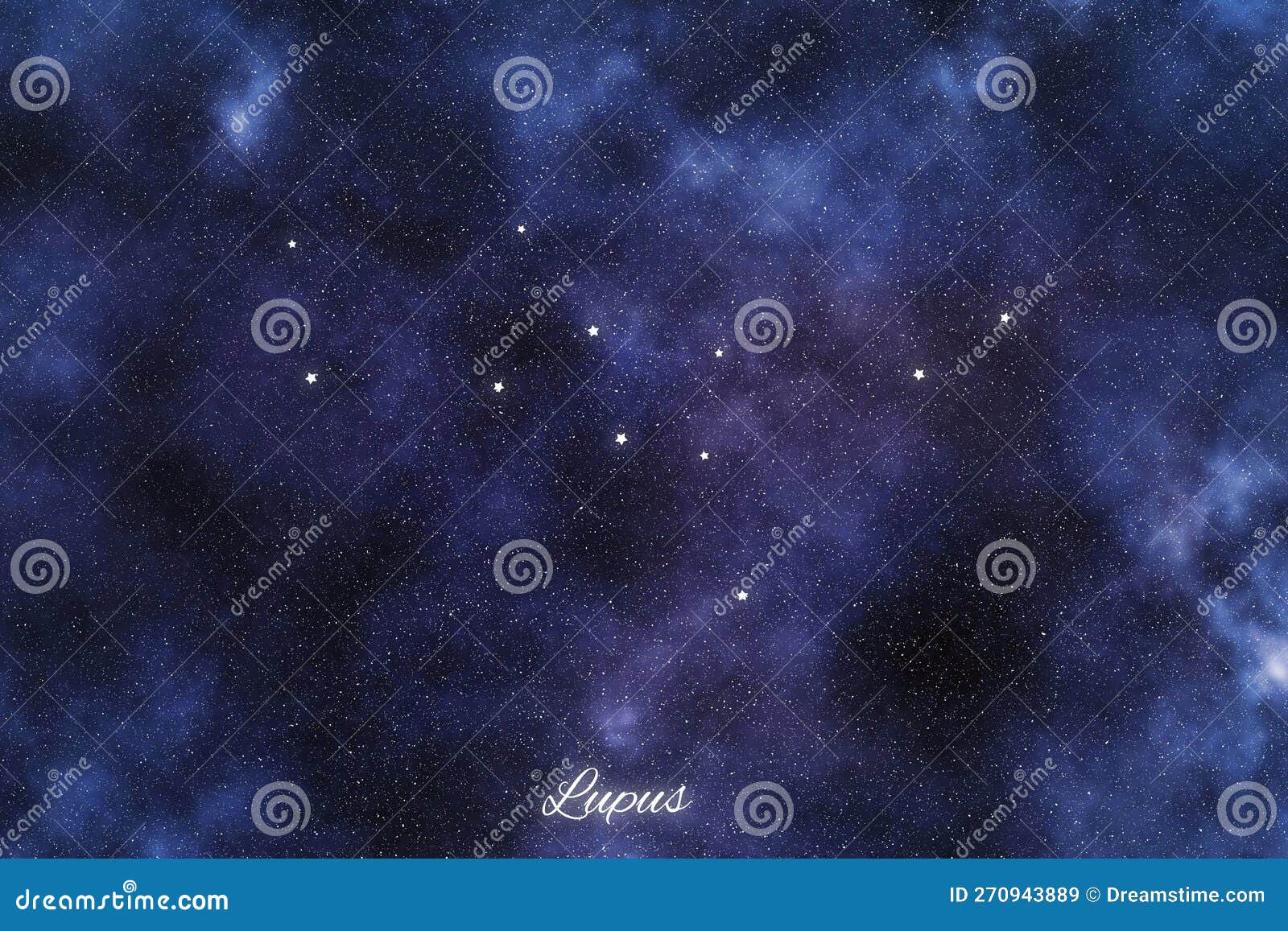 Lupus Star Constellation, Brightest Stars, Wolf Constellation Stock ...