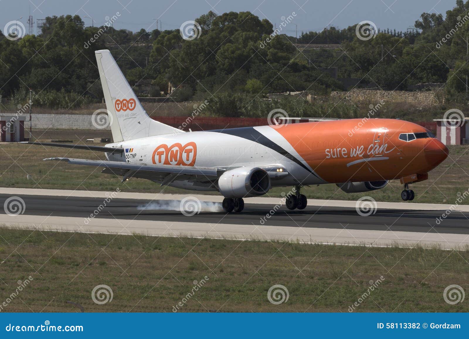 Luqa, Malta 18 August, 2015: TNT 737 Landing.. Editorial Photography ...