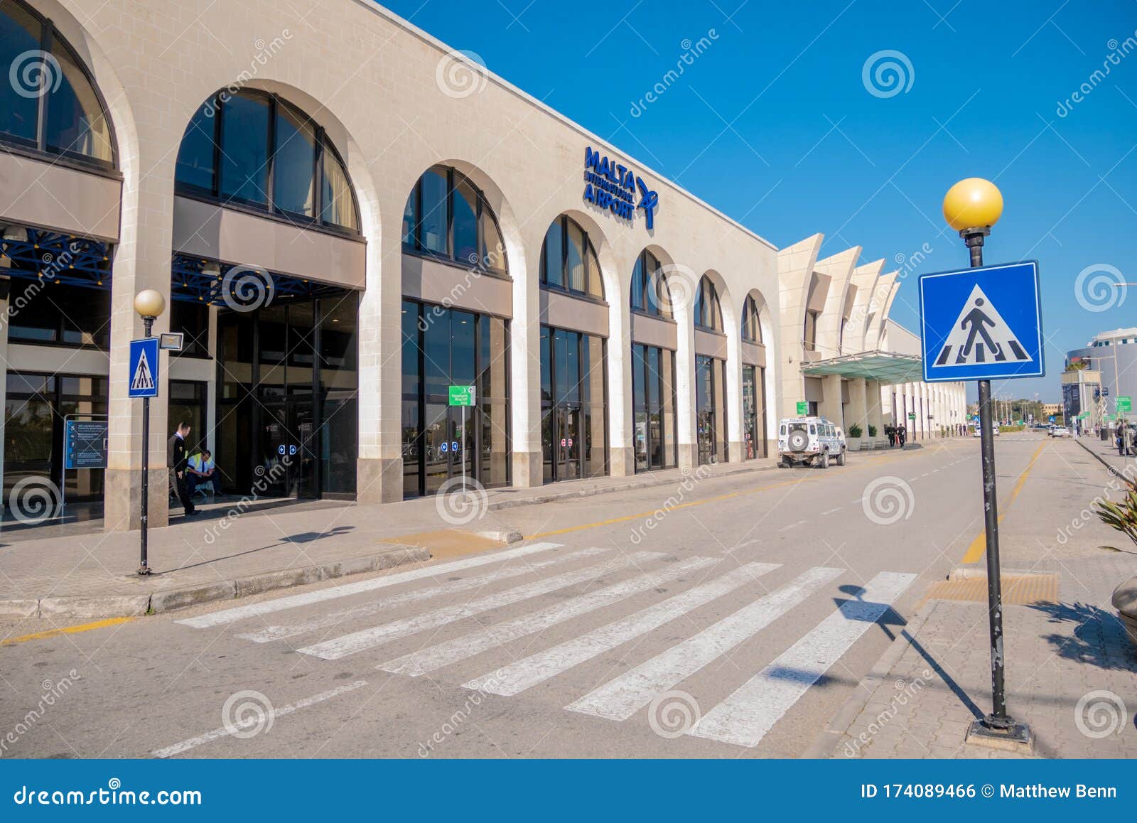 Luqa, Malta 2019-25-03 Facade of the Malta International Airport ...
