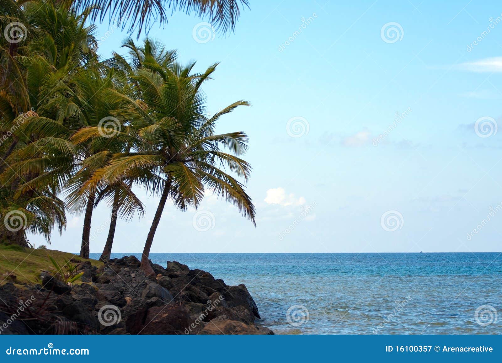 Luquillo Beach in Puerto Rico Stock Image - Image of relax, palm: 16100357