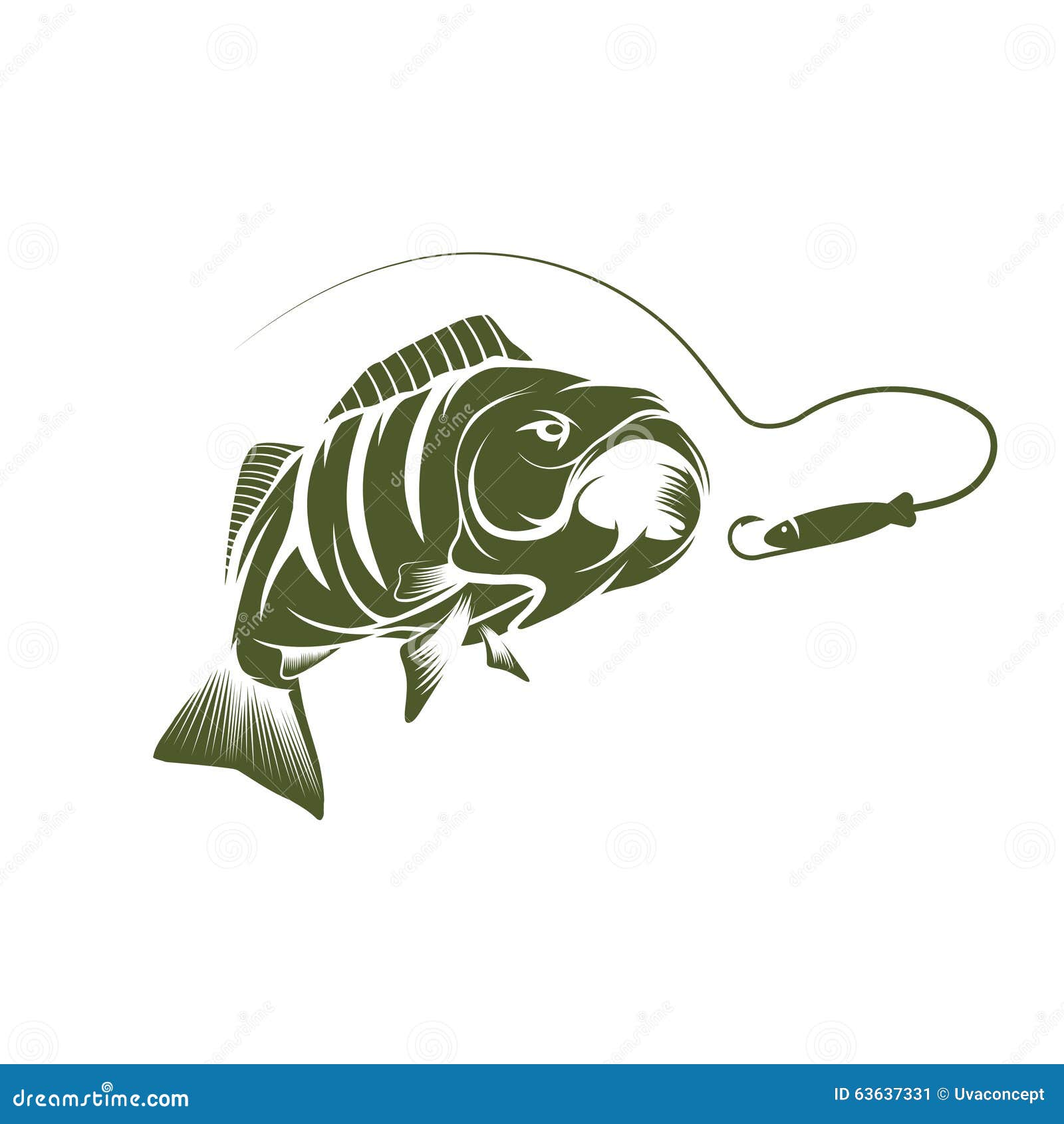 Bass And Lure Vector Illustration | CartoonDealer.com #64857332