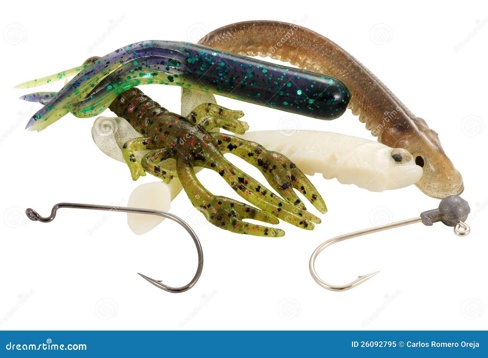 Lures of rubber stock image. Image of rubber, white, imitation - 26092795