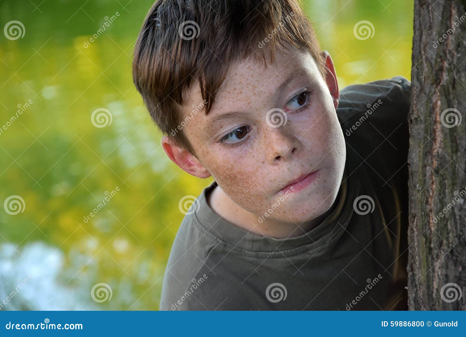 Lurking boy stock photo. Image of happiness, ernest, playing - 59886800