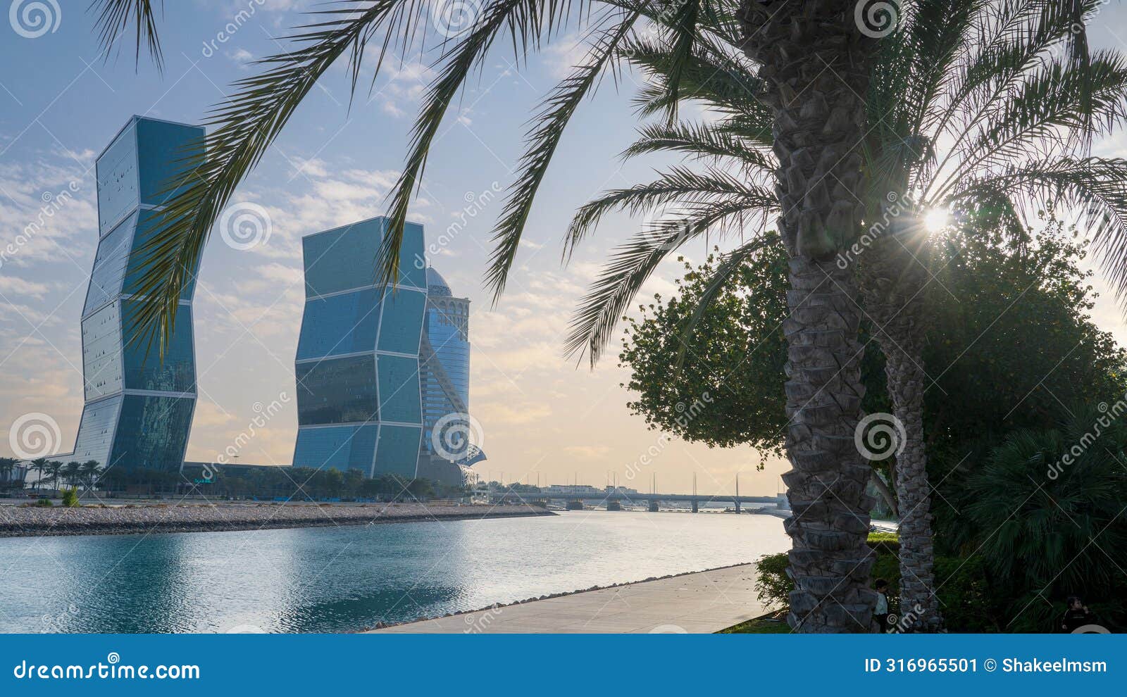 Lusail Marina In Lusail City, Qatar Sunset View Editorial Image ...