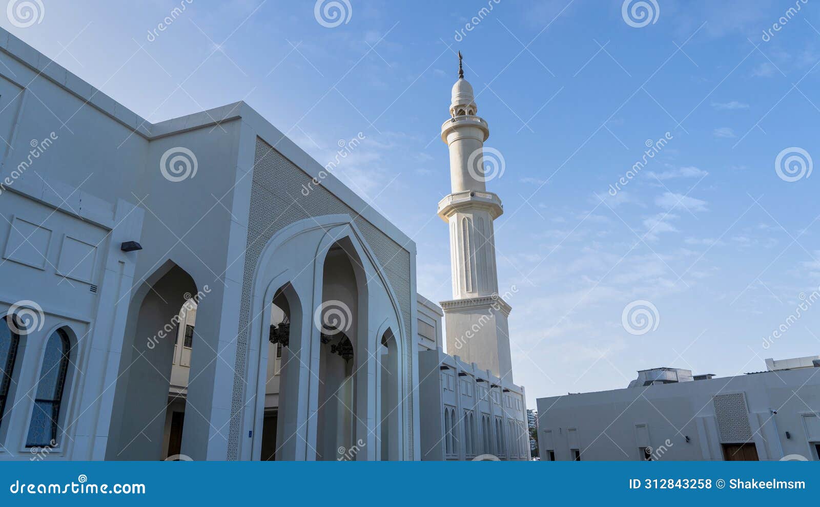Lusail marina mosque stock photo. Image of lusail, qatar - 312843258
