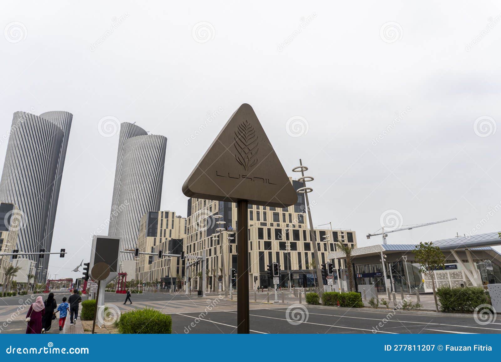 Lusail Signboard in Lusail Boulevard, Qatar. Editorial Photography ...
