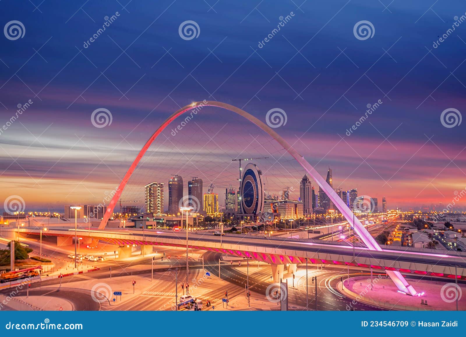 Lusail Bridge and Underpass Editorial Stock Image - Image of lusail ...
