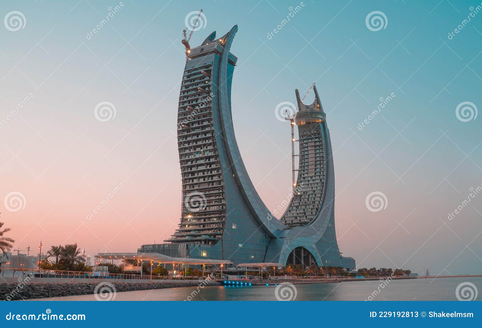 Lusail, the Waterfront of the New Developing City in Qatar Editorial ...