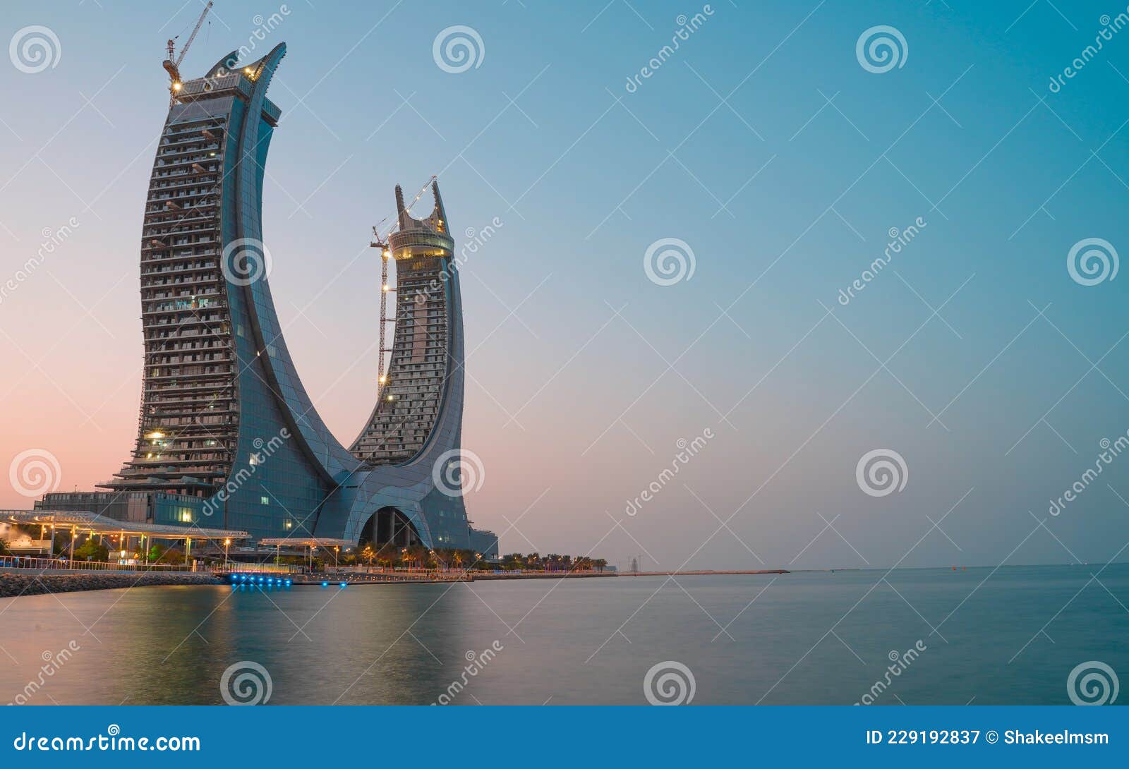 Lusail, the Waterfront of the New Developing City in Qatar Editorial ...