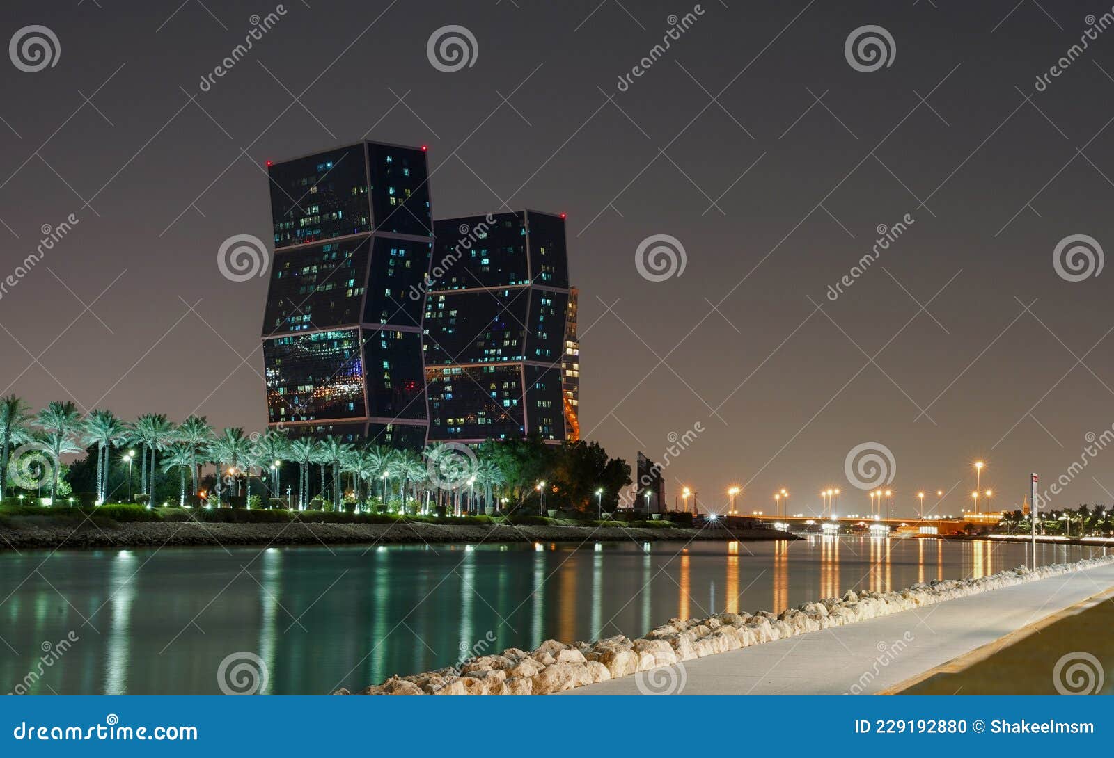 Lusail, the Waterfront of the New Developing City in Qatar Editorial ...