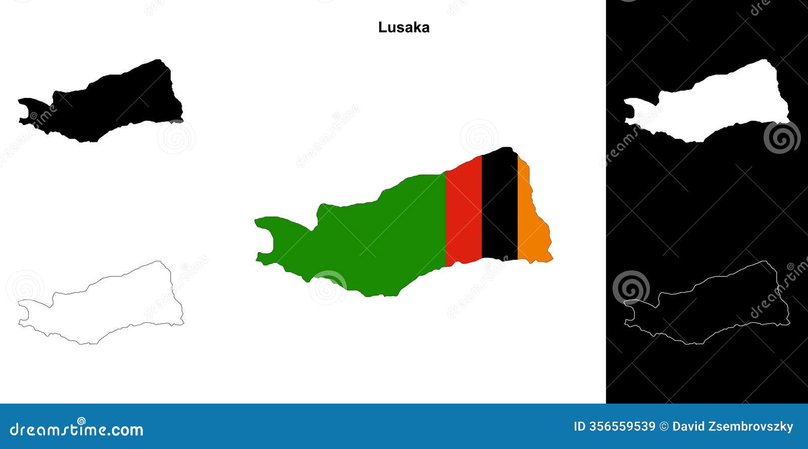 Lusaka outline map stock illustration. Illustration of geography ...