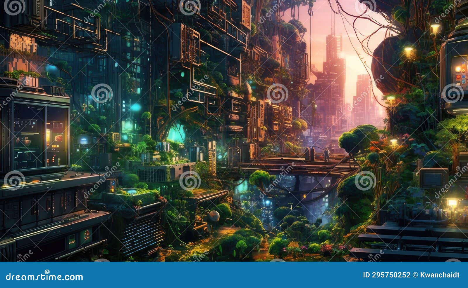 Data Streams Flowing Through Cables And Conduits, Forming A Data ...