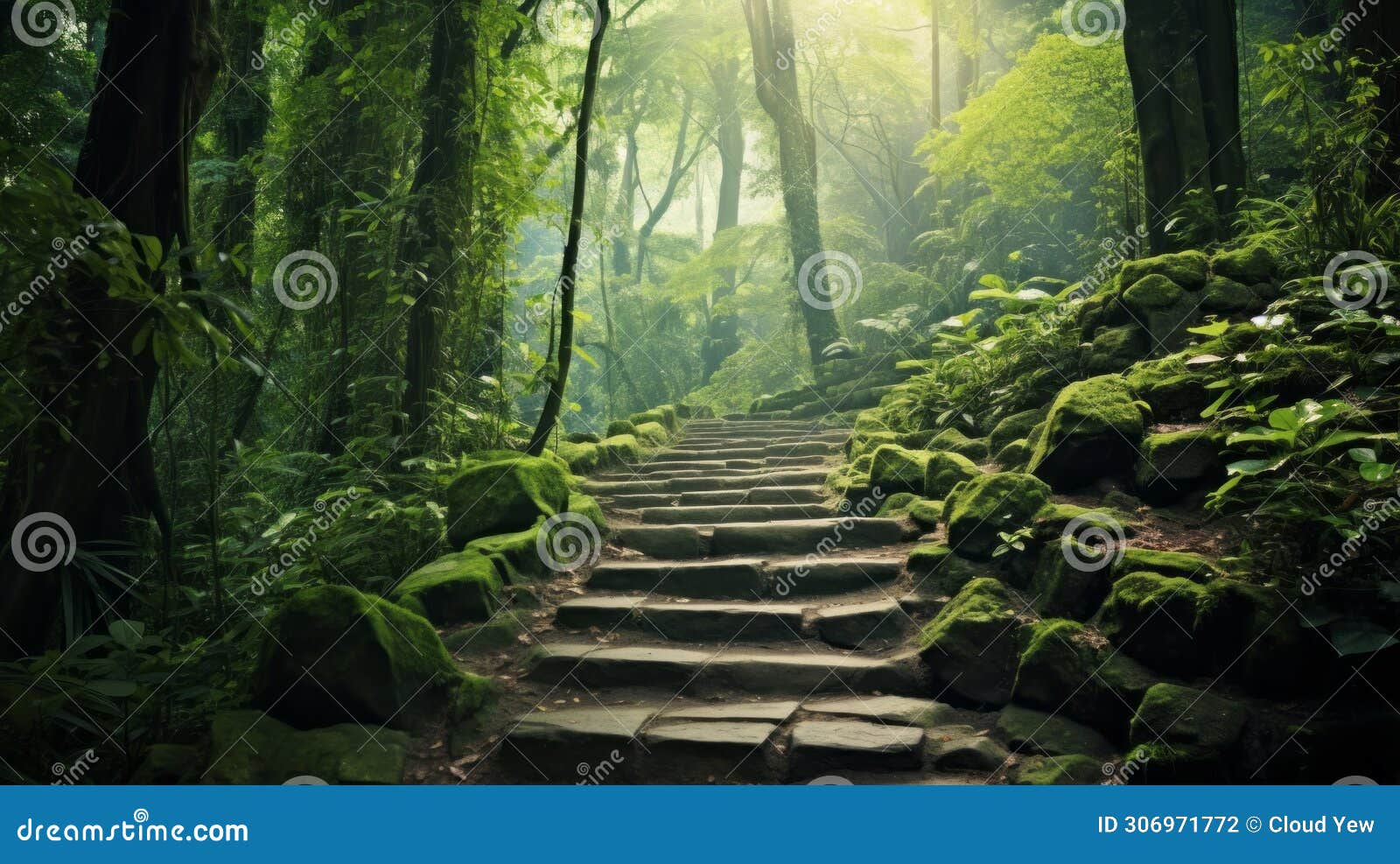 Lush Forest of Progress Path Stock Illustration - Illustration of ...