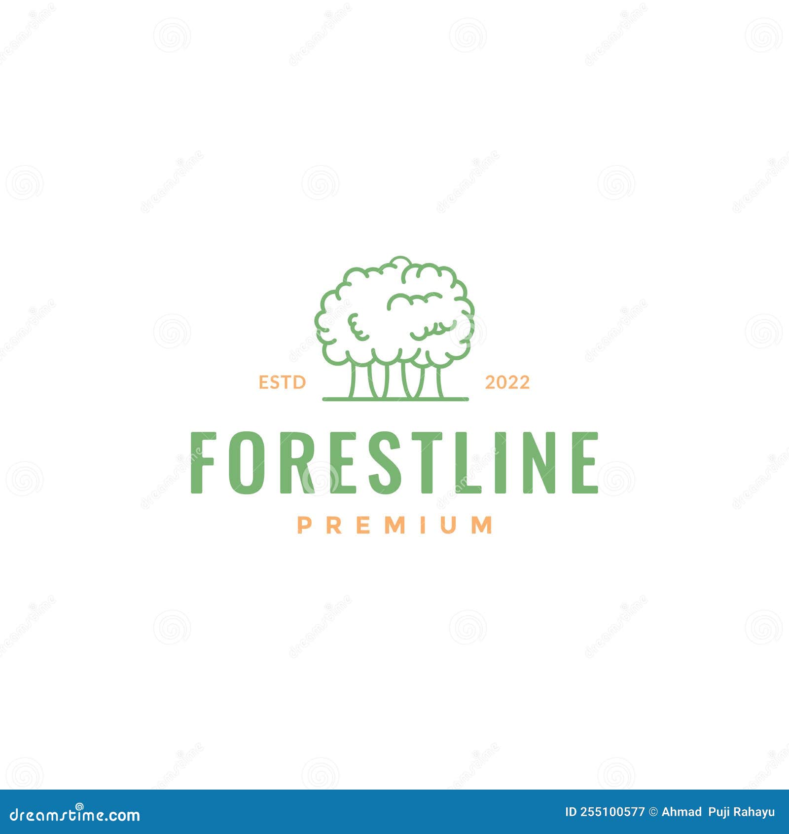 Lush Forest Trees Minimalist Logo Design Stock Vector - Illustration of ...