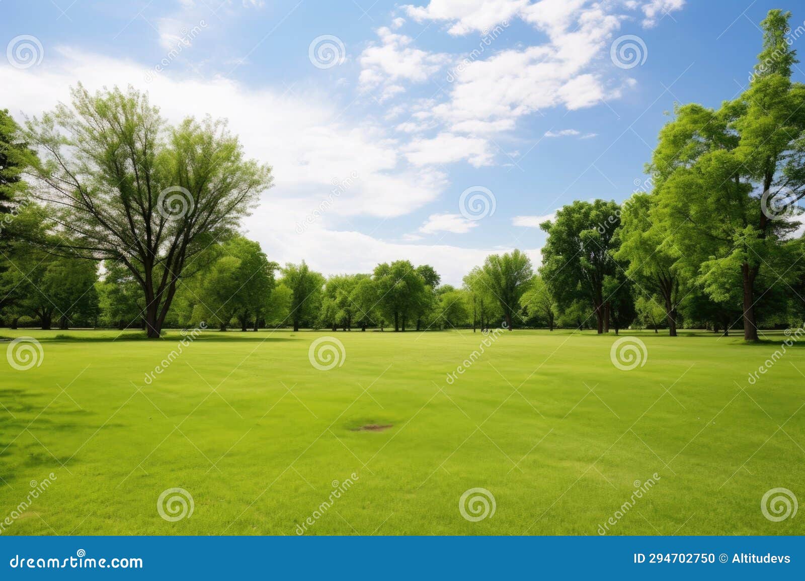 A Lush Golf Course beside a Barren Public Park Stock Photo - Image of ...