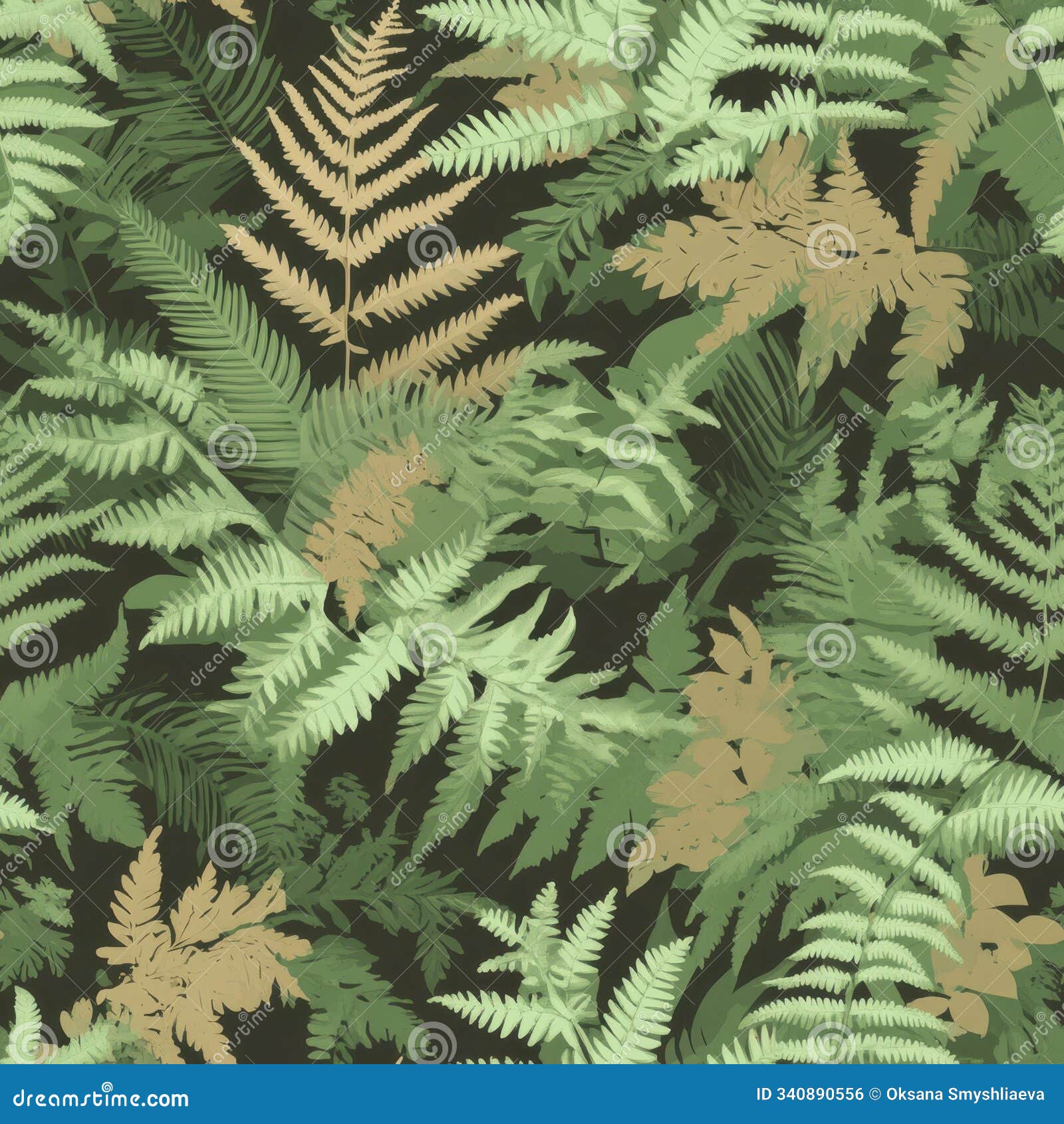 Lush Green Fern Pattern Nature Background Stock Photo - Image of ...