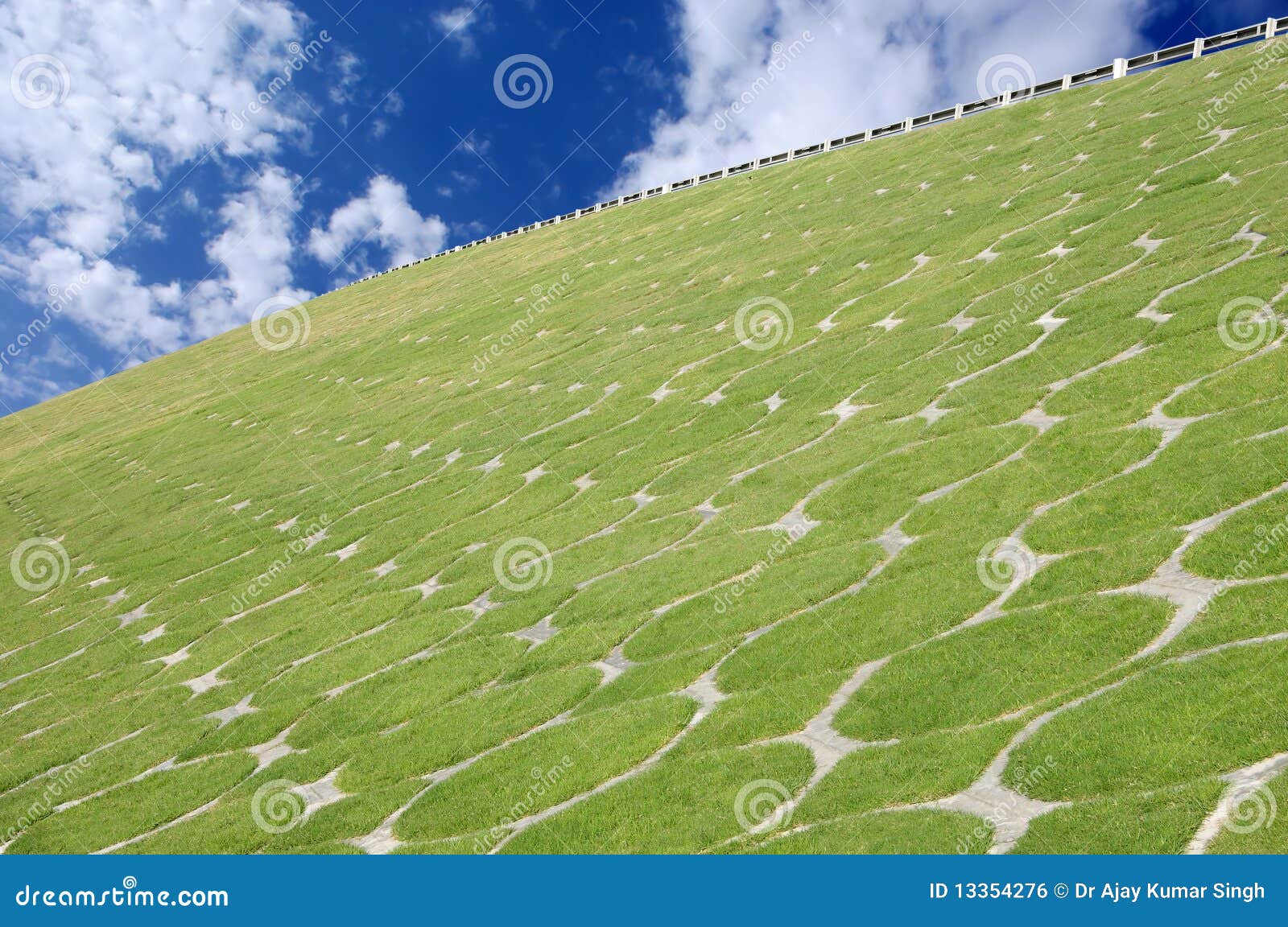 Lush Green Grass on the Slope of a Flyover Stock Photo - Image of lush ...