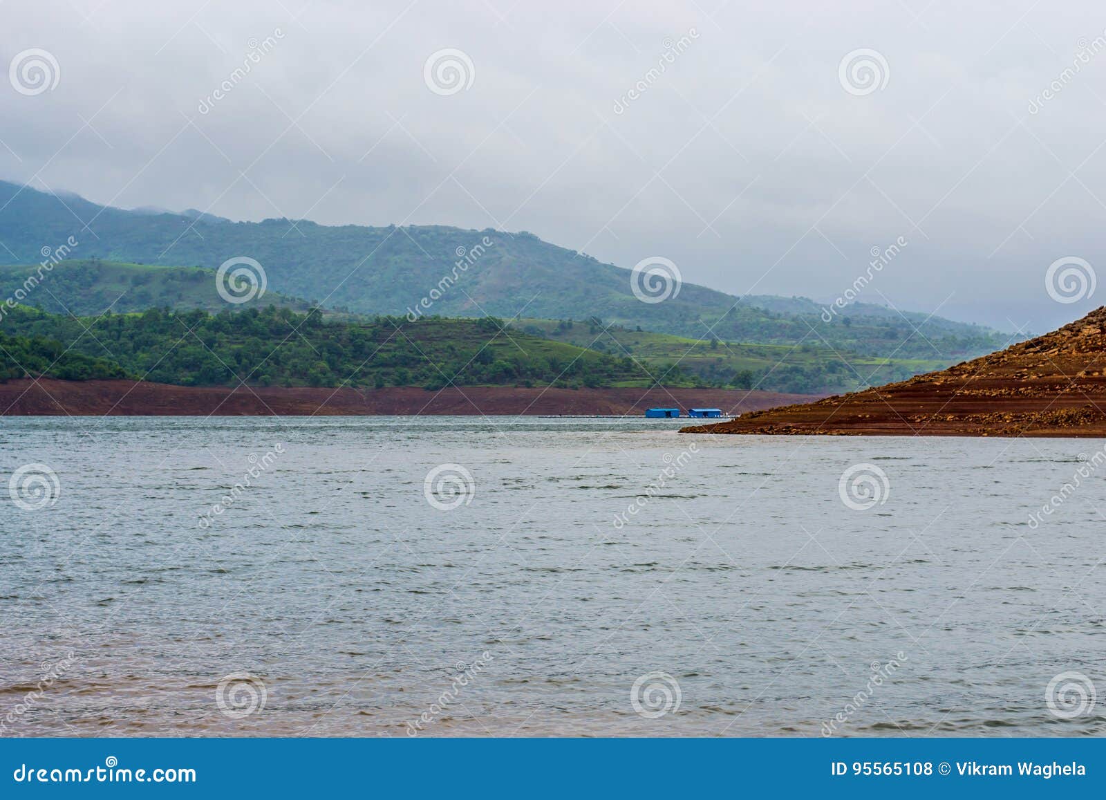 The Lush Green Mountains of Panshet Stock Photo - Image of environment ...