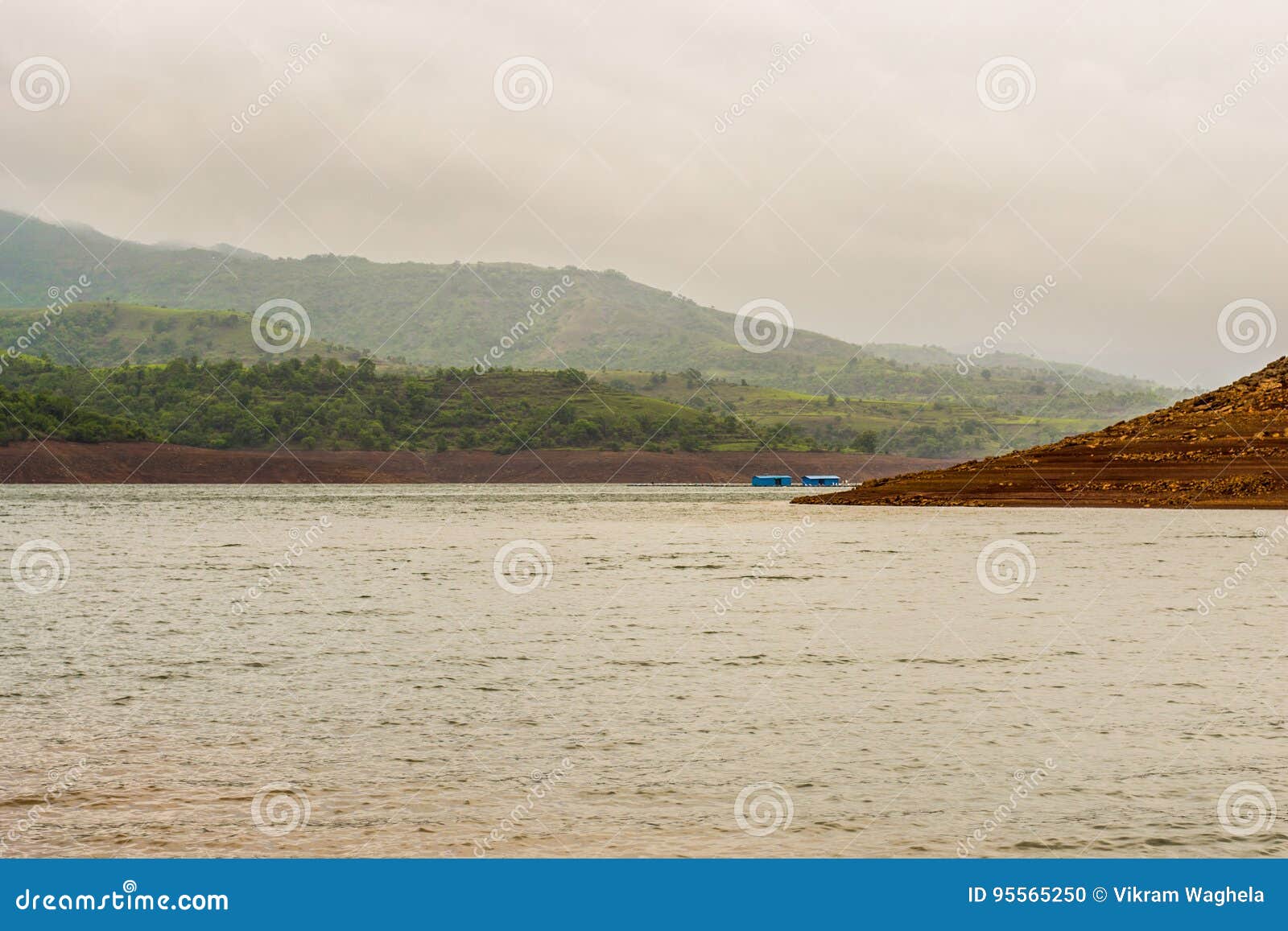 The Lush Green Mountains of Panshet Stock Photo - Image of green ...