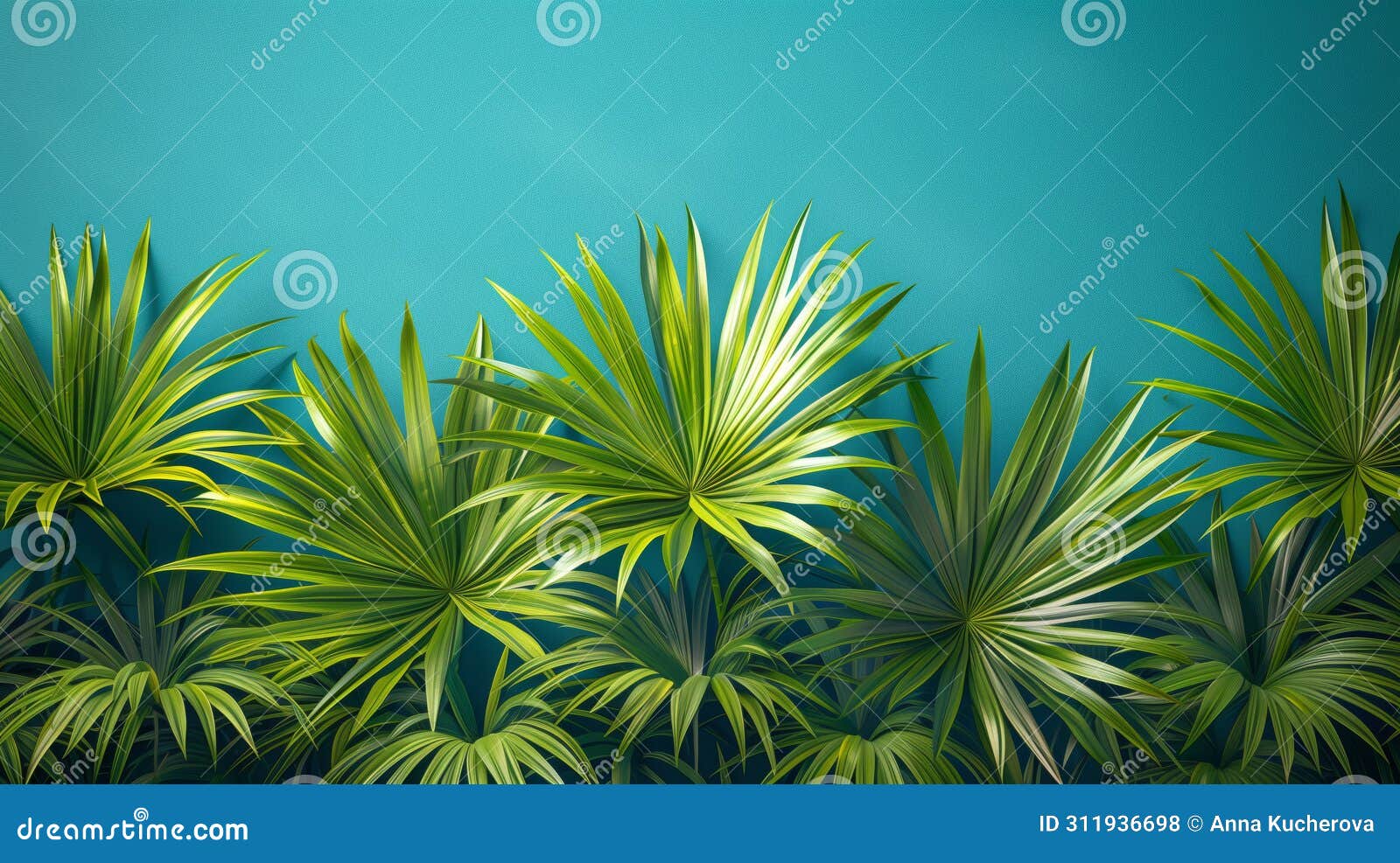 Lush Green Leaf Border Vector Illustration | CartoonDealer.com #20440250