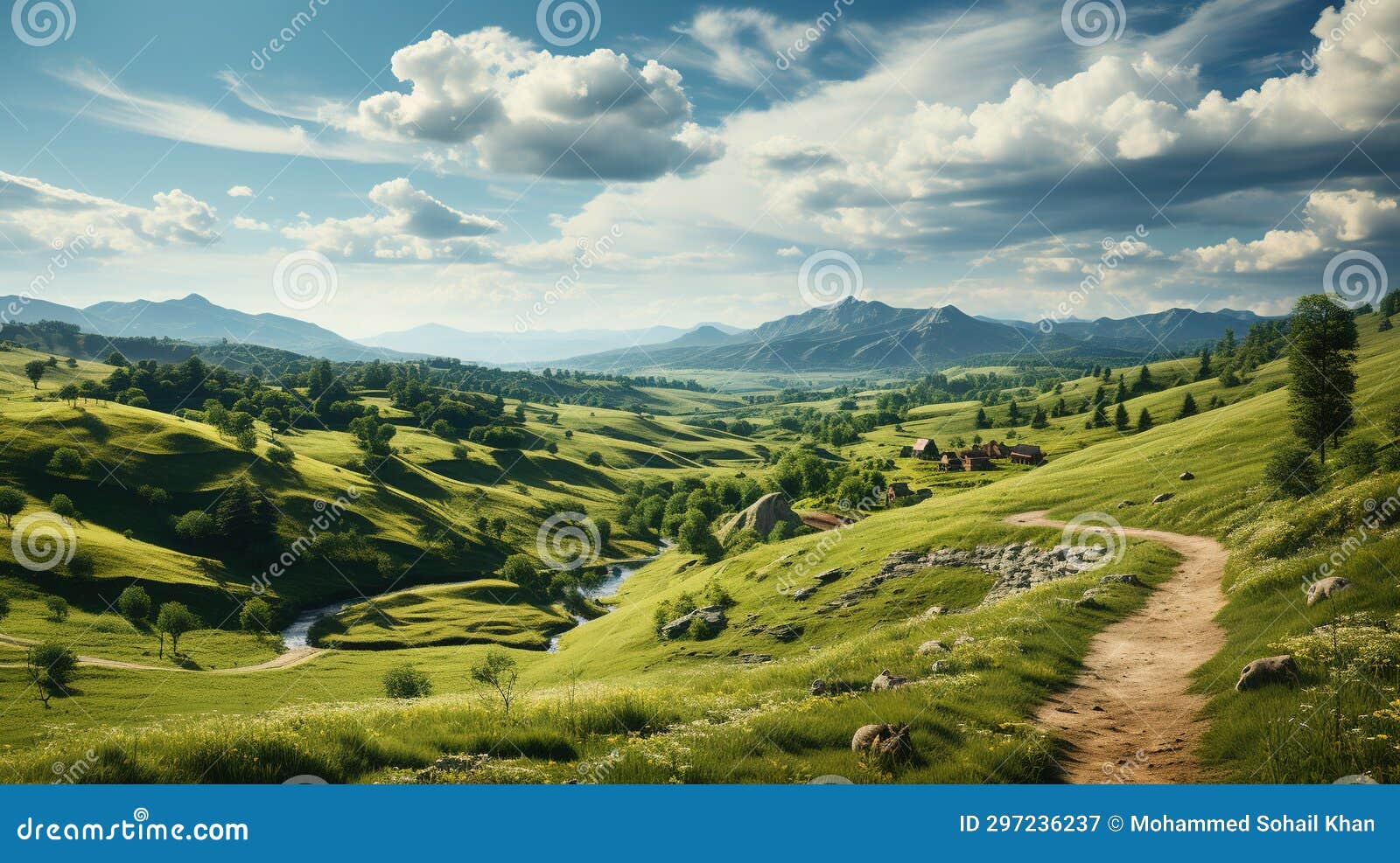 Lush Green Rolling Fields of Kentucky Background Stock Image - Image of ...