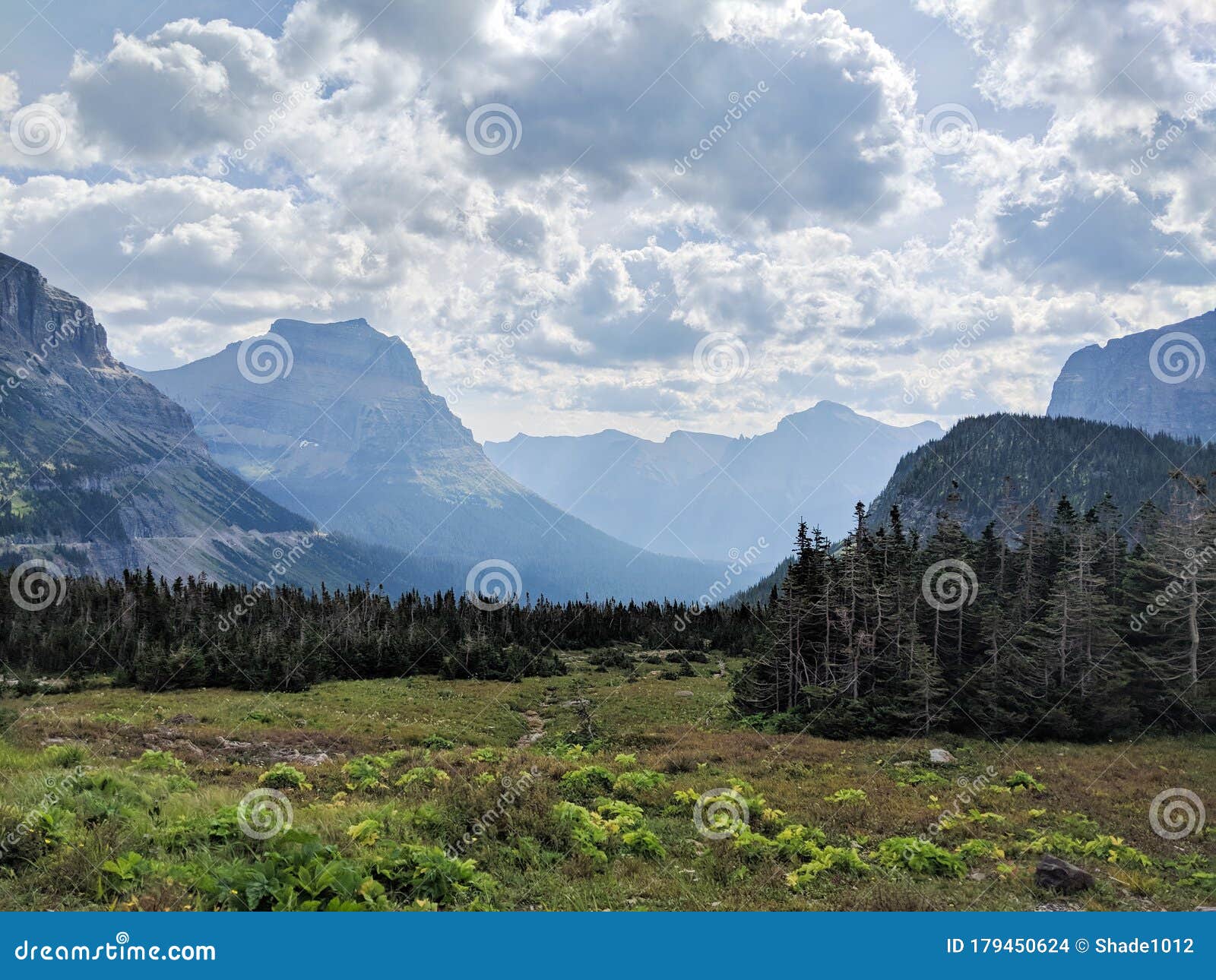 Valley Surrounded by Mountains Stock Photo - Image of geologic, scenic ...