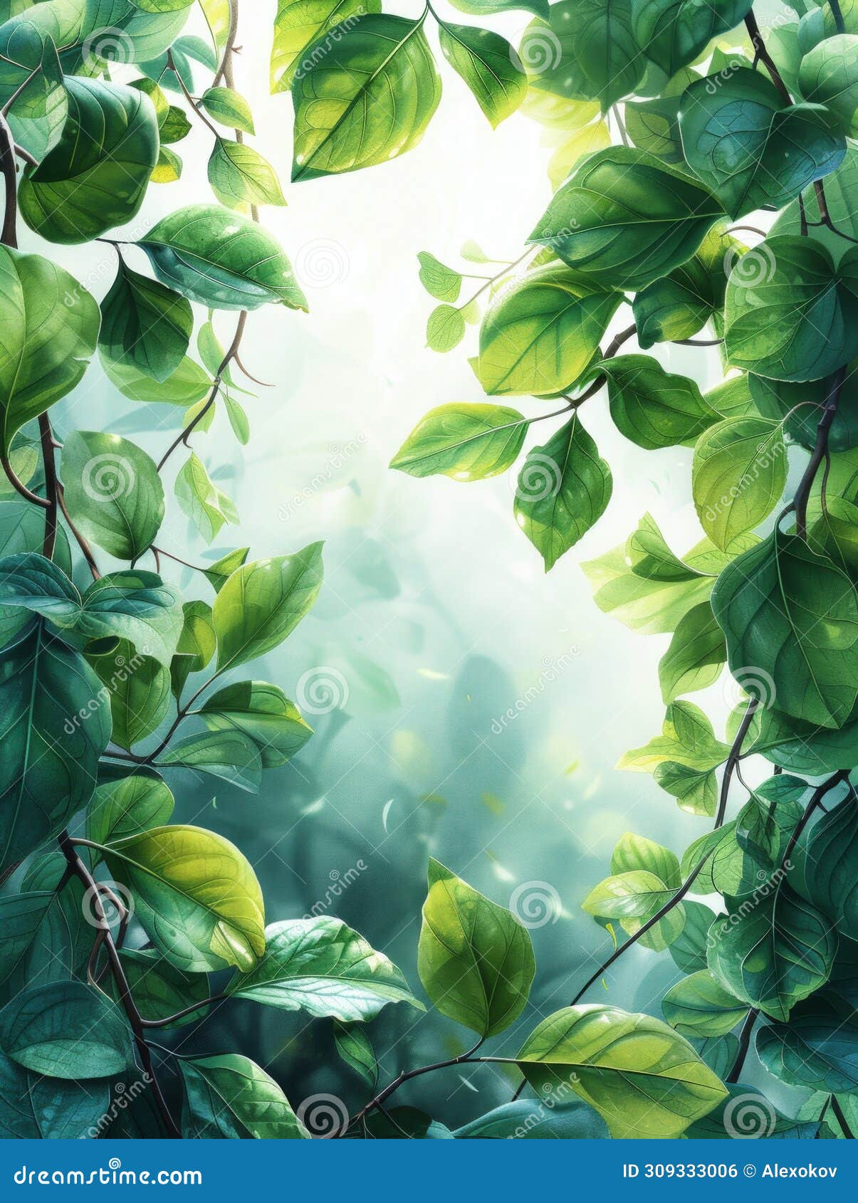 Lush Greenery Horizontal Frame for Elegant Wedding Invitation ...