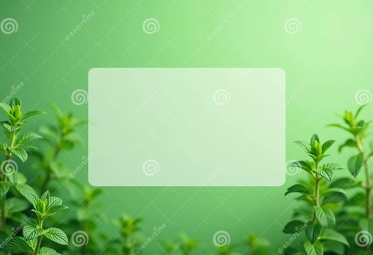 Lush Mint Plants Create a Fresh Environment with a Translucent Backdrop ...