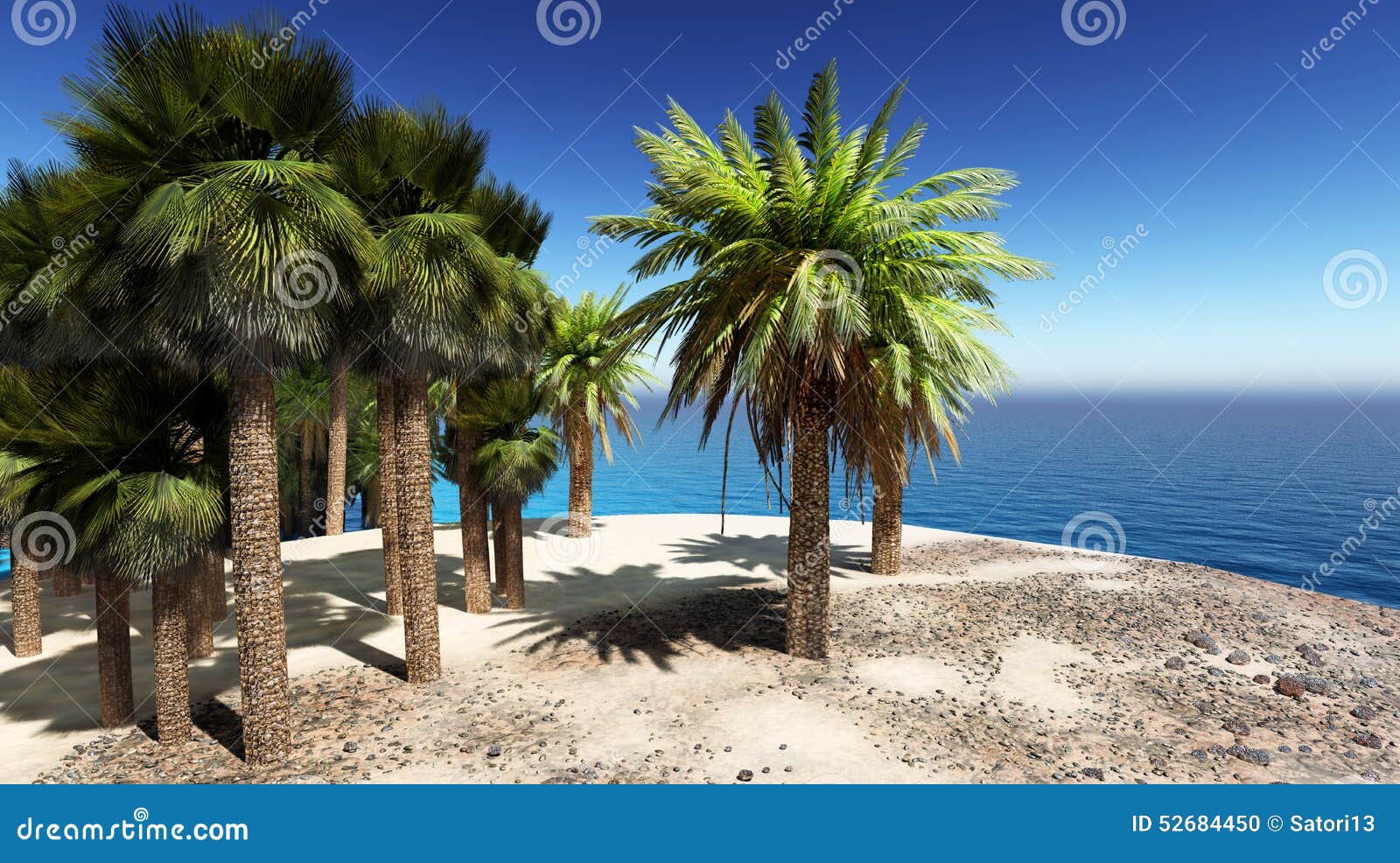 Lush Oasis Landscape on Desert Stock Photo - Image of outdoor, desert ...