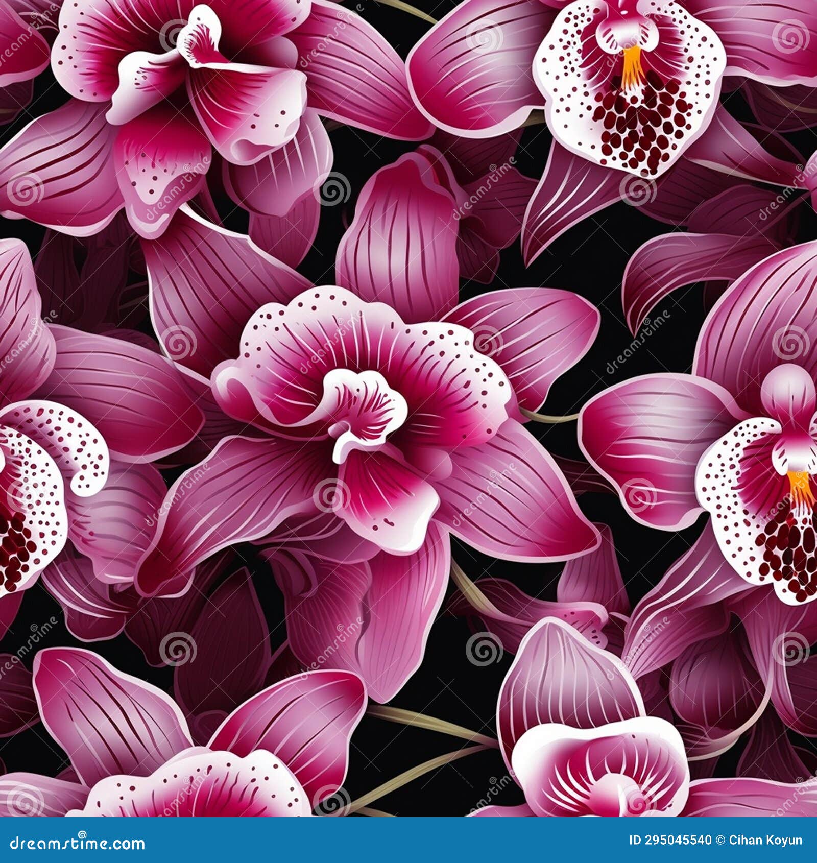 Lush Orchid Pattern for Website Design Stock Illustration ...