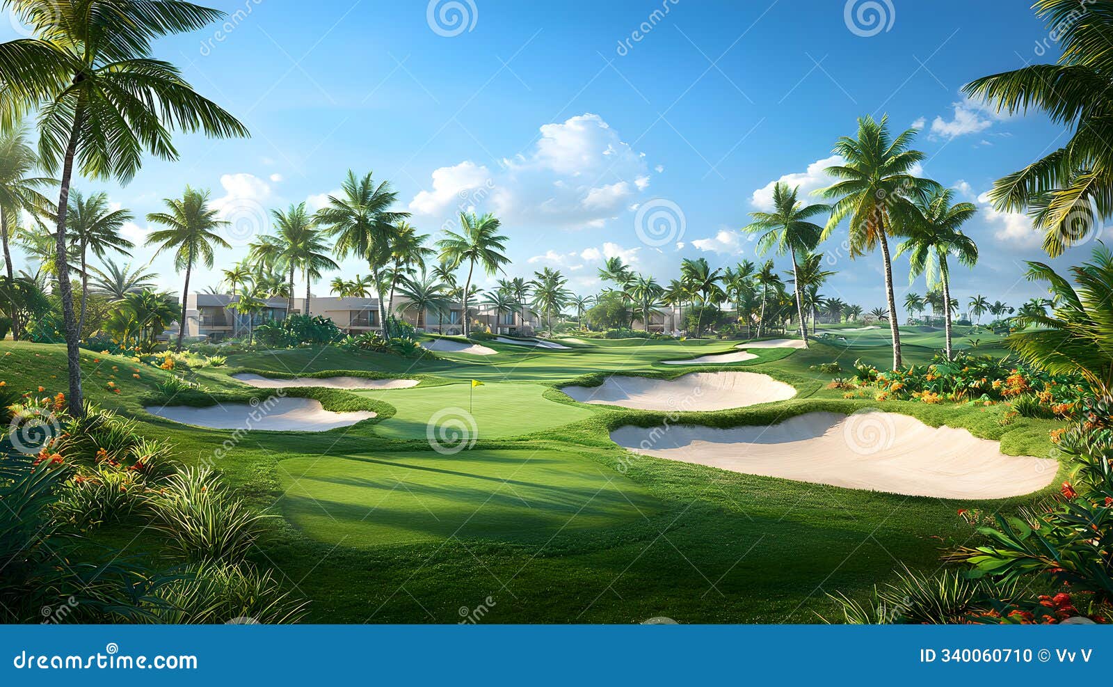 Golf Course Layout Blueprint Drawing Vector Illustration ...