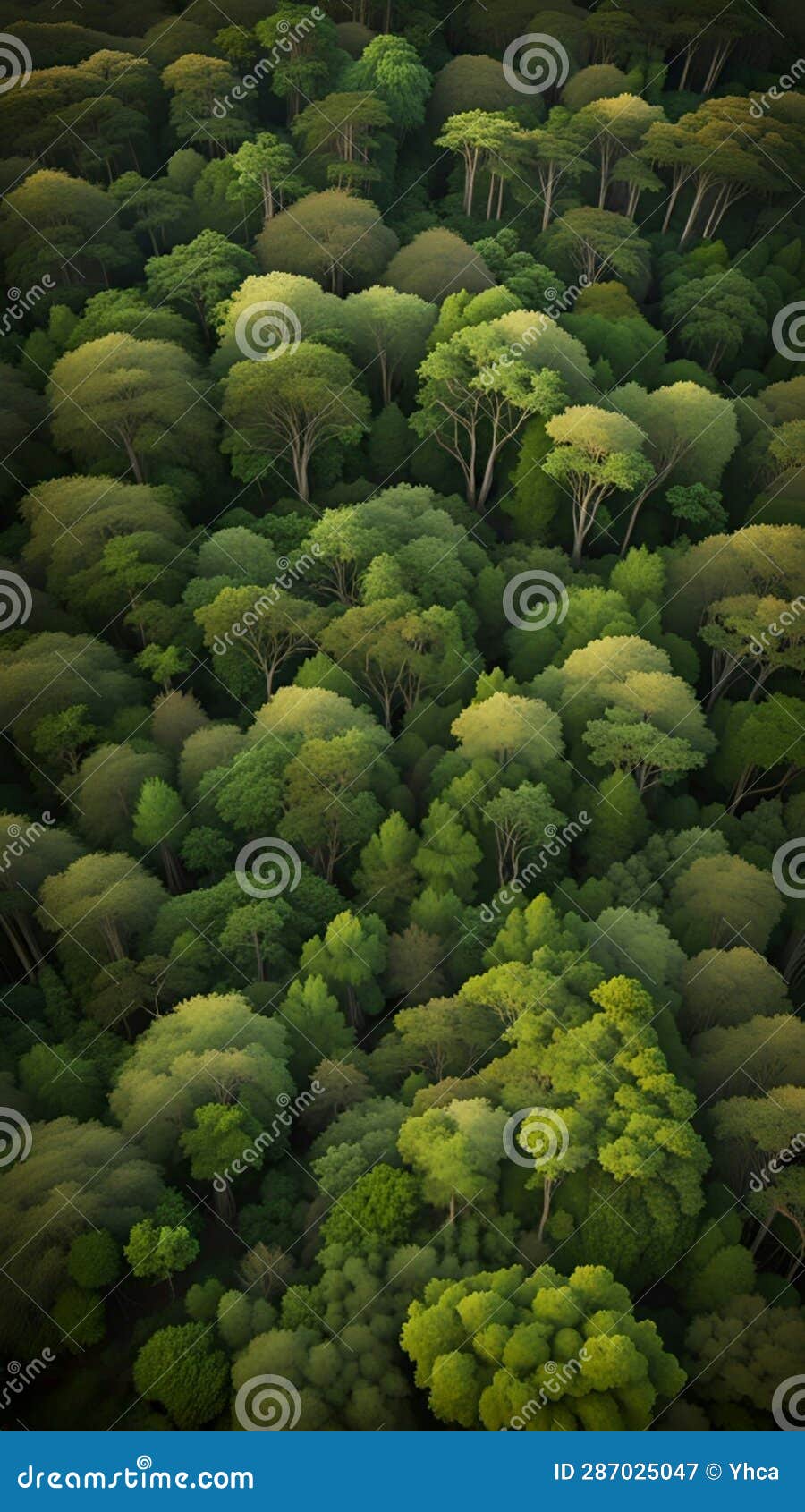 Lush Tropical Rainforest Canopy Seen From Elevated Viewpoint Royalty ...