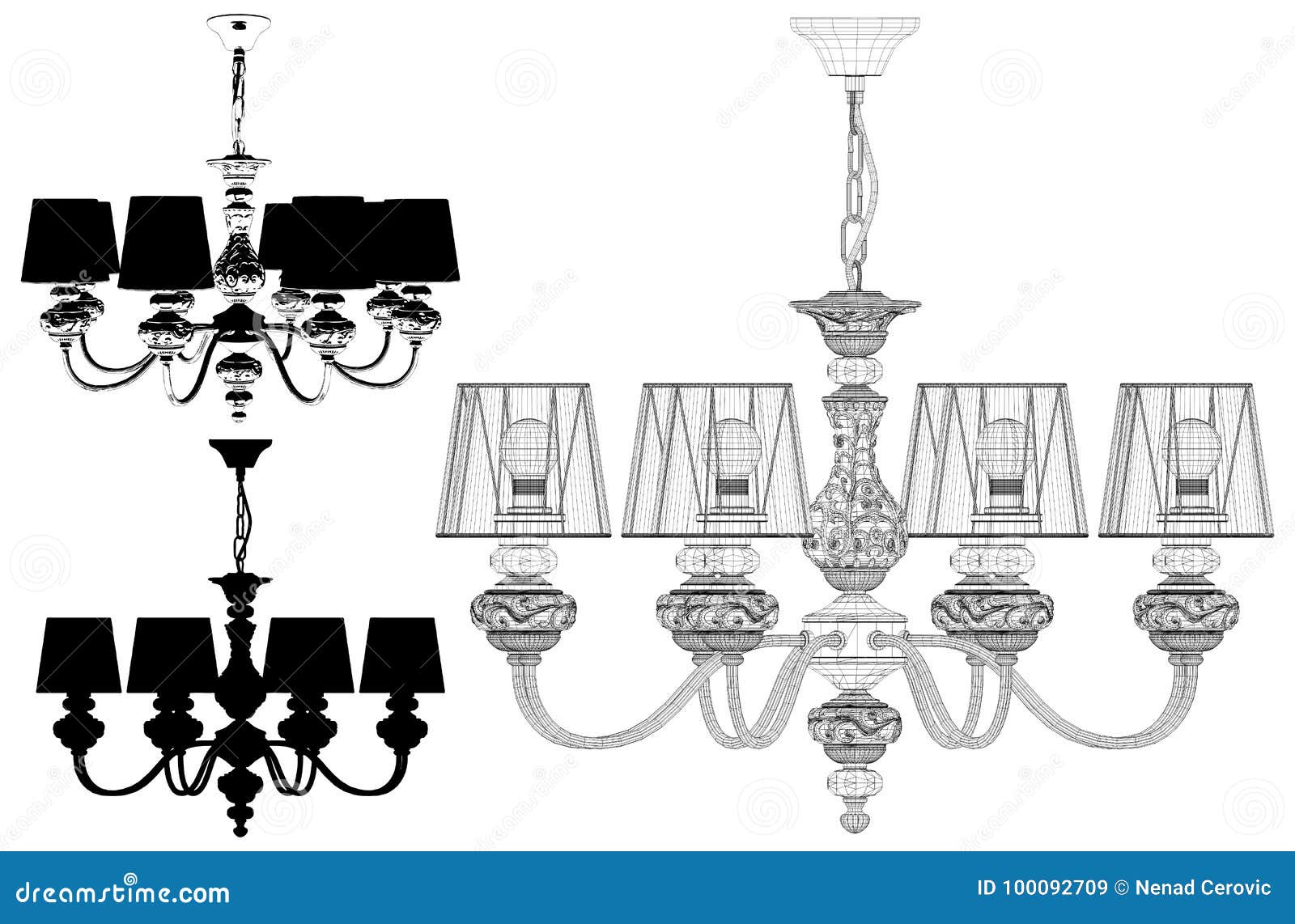 Luster Chandelier Illustration Vector Ilustración del Vector ...