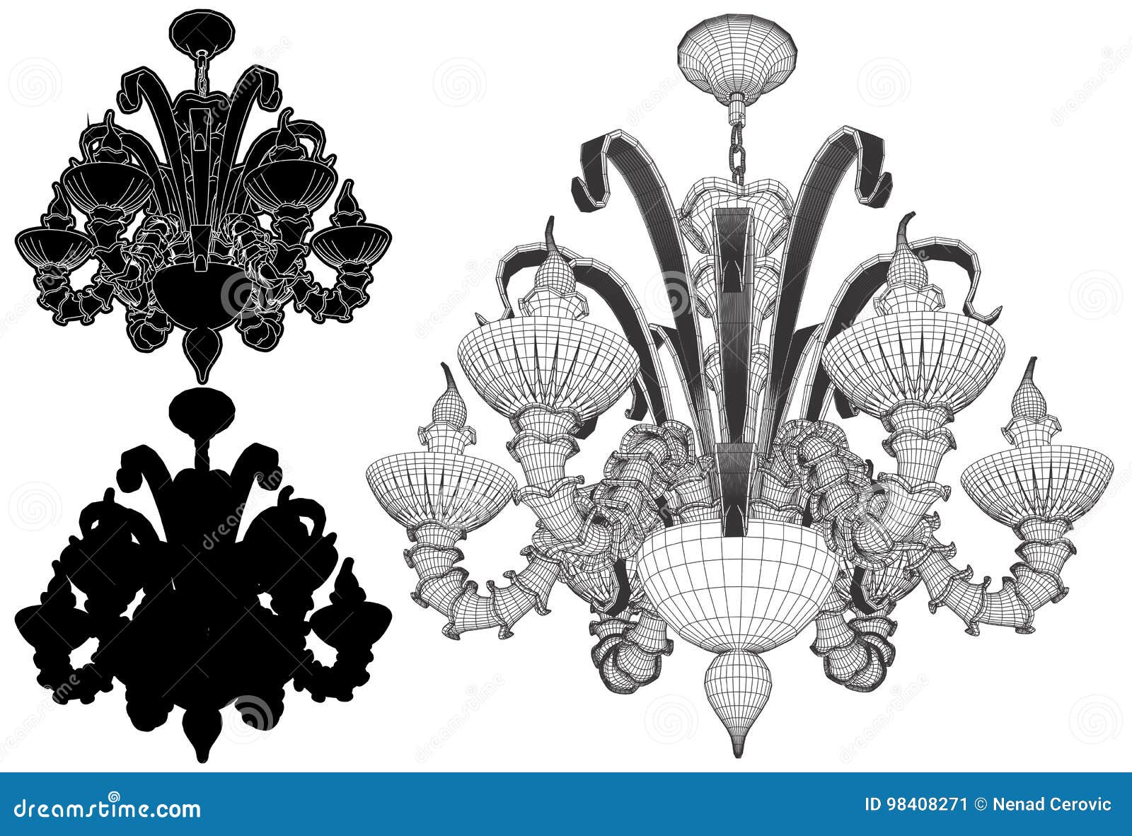 Luster Chandelier Illustration Vector Ilustración del Vector ...
