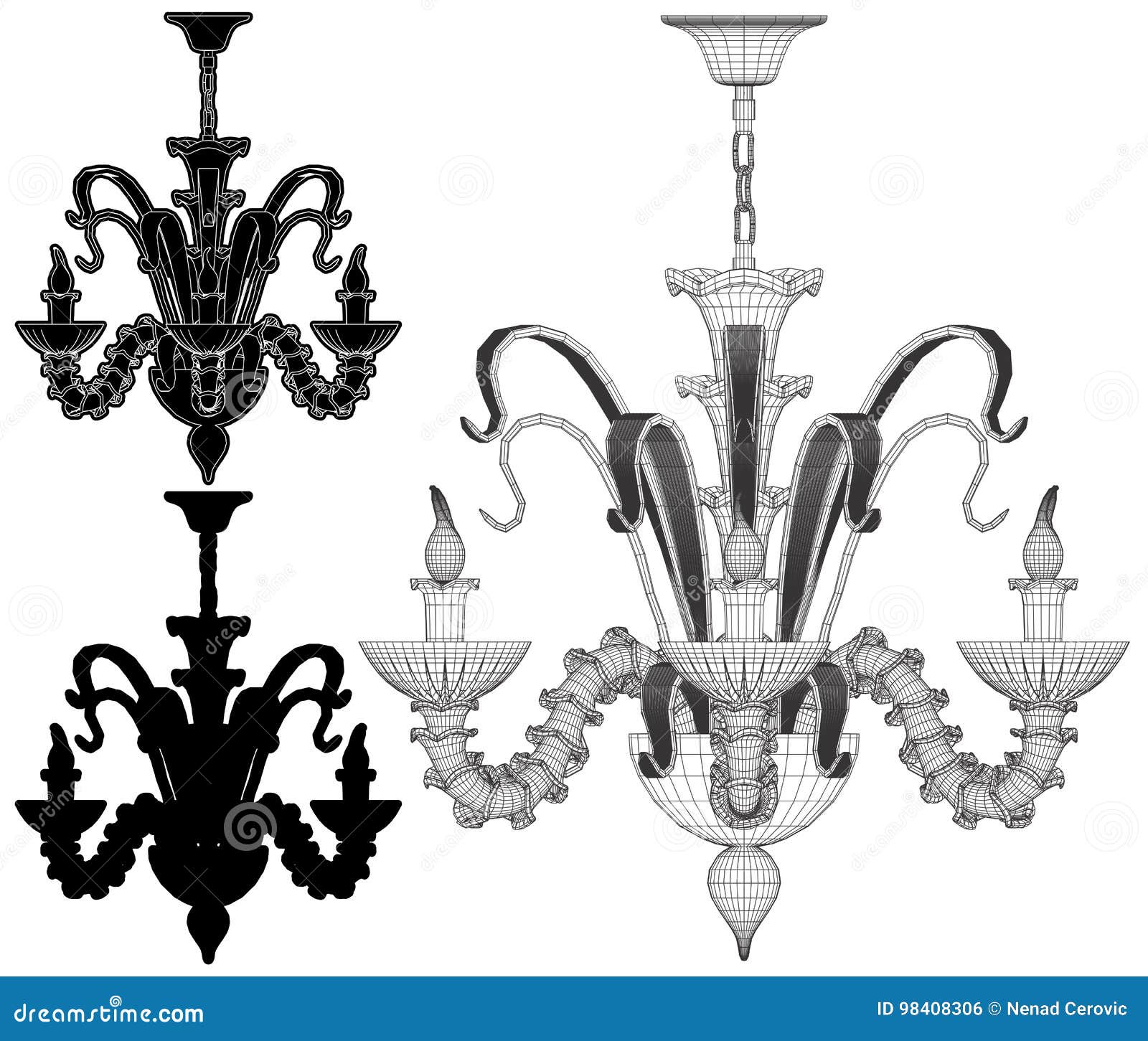 Luster Chandelier Illustration Vector Ilustración del Vector ...