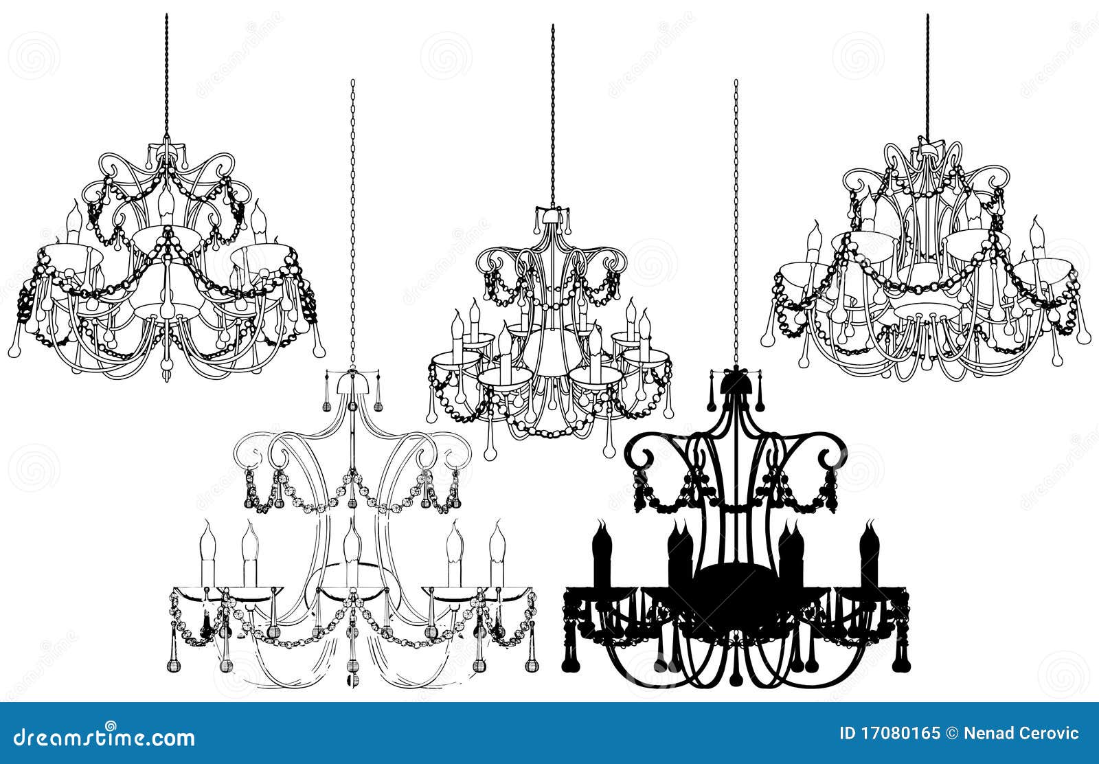 Luster Chandelier Vector 37 Stock Vector - Illustration of decoration ...