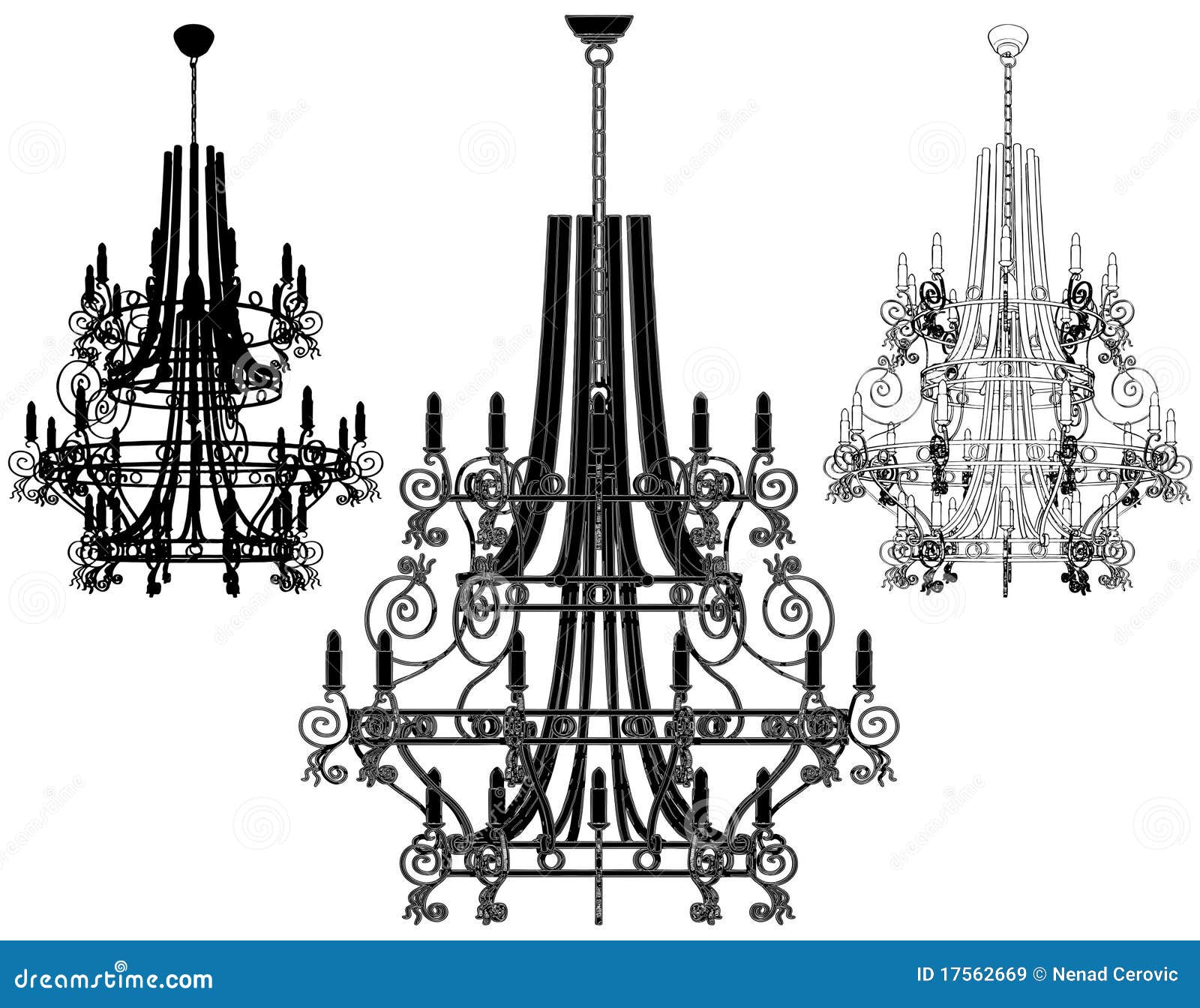 Luster Chandelier Vector 39 Stock Vector - Illustration of black ...