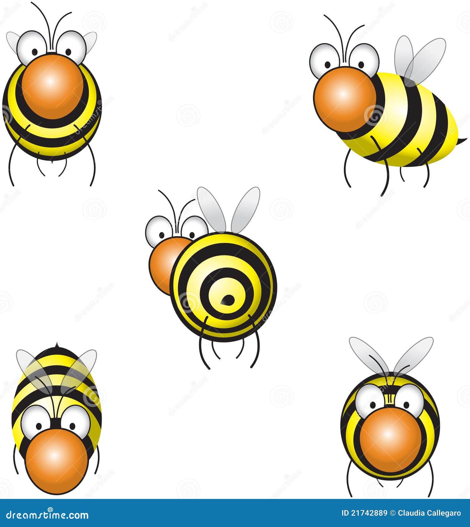 Lustige Biene vektor abbildung. Illustration von insekt - 21742889