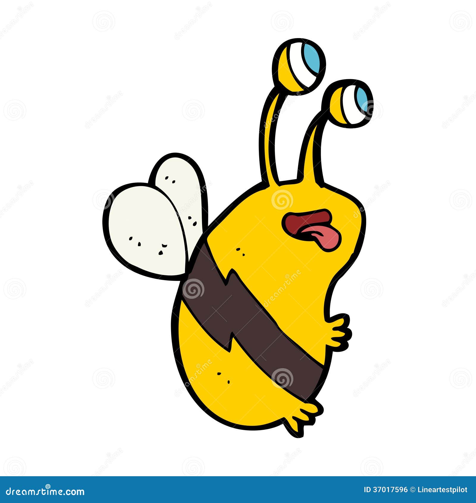 Lustige Biene Der Karikatur Vektor Abbildung - Illustration von ...