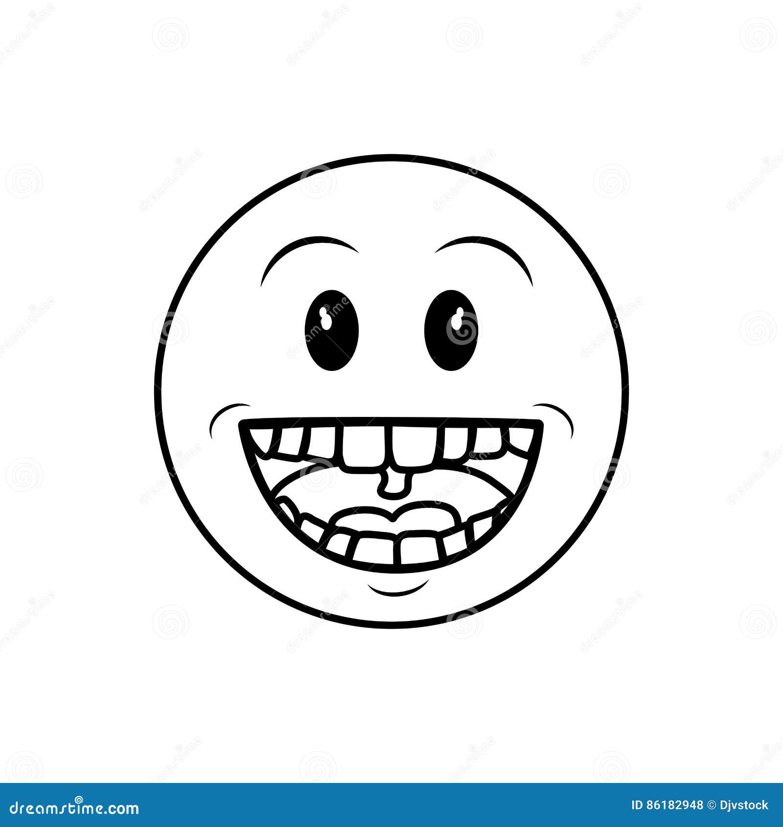 Lustige Emoticonkarikatur stock abbildung. Illustration von stimmung ...