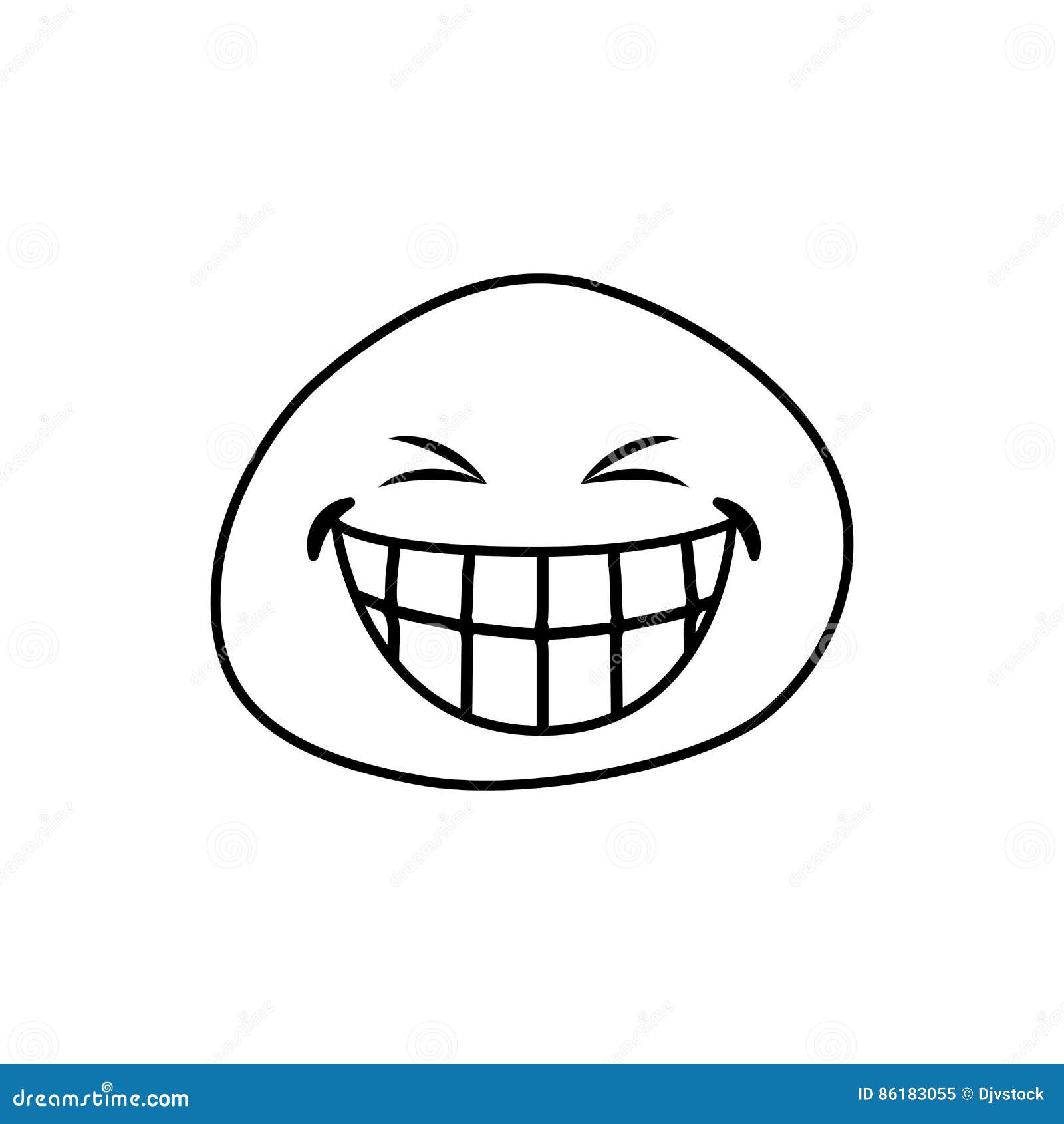 Lustige Emoticonkarikatur stock abbildung. Illustration von gefühle ...